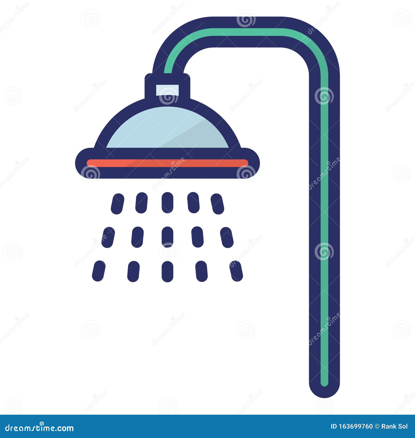 Shower Isolated Isolated Vector Icon Easily Easily Stock Illustration ...