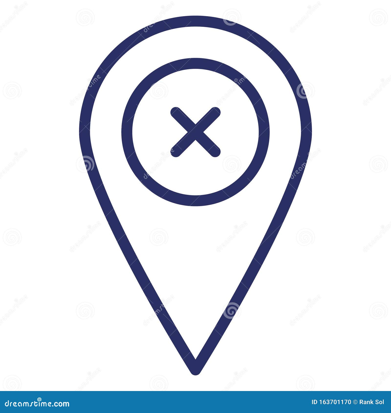 Remove Location Icon. Trendy Remove Location Logo Concept On White ...
