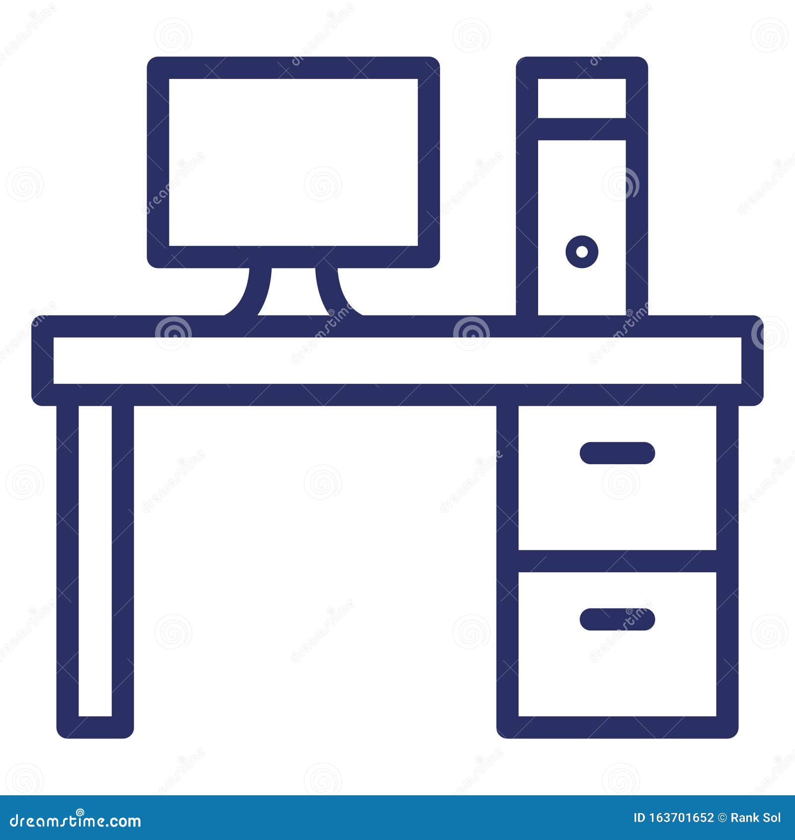Workstation Isolated Isolated Vector Icon Easily Editable Easily ...