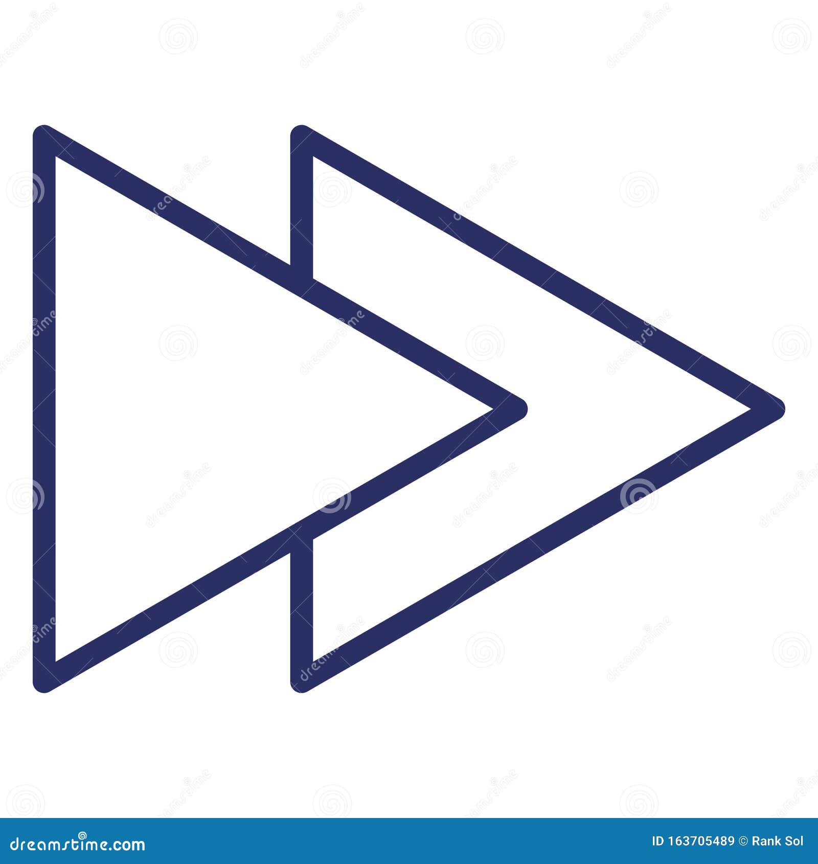 Forward Button Isolated Isolated Vector Icon Easily Editable Easily ...