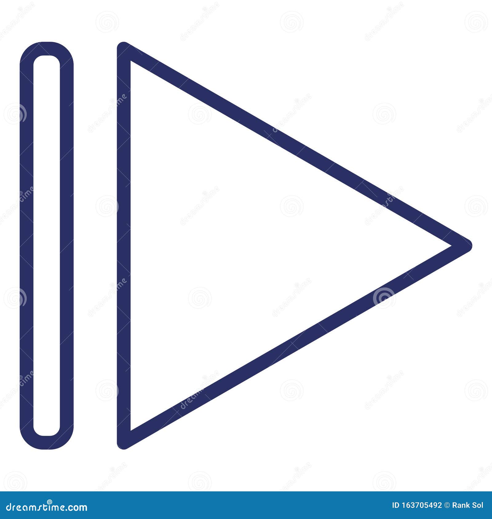 Forward Button Isolated Isolated Vector Icon Easily Editable Easily ...