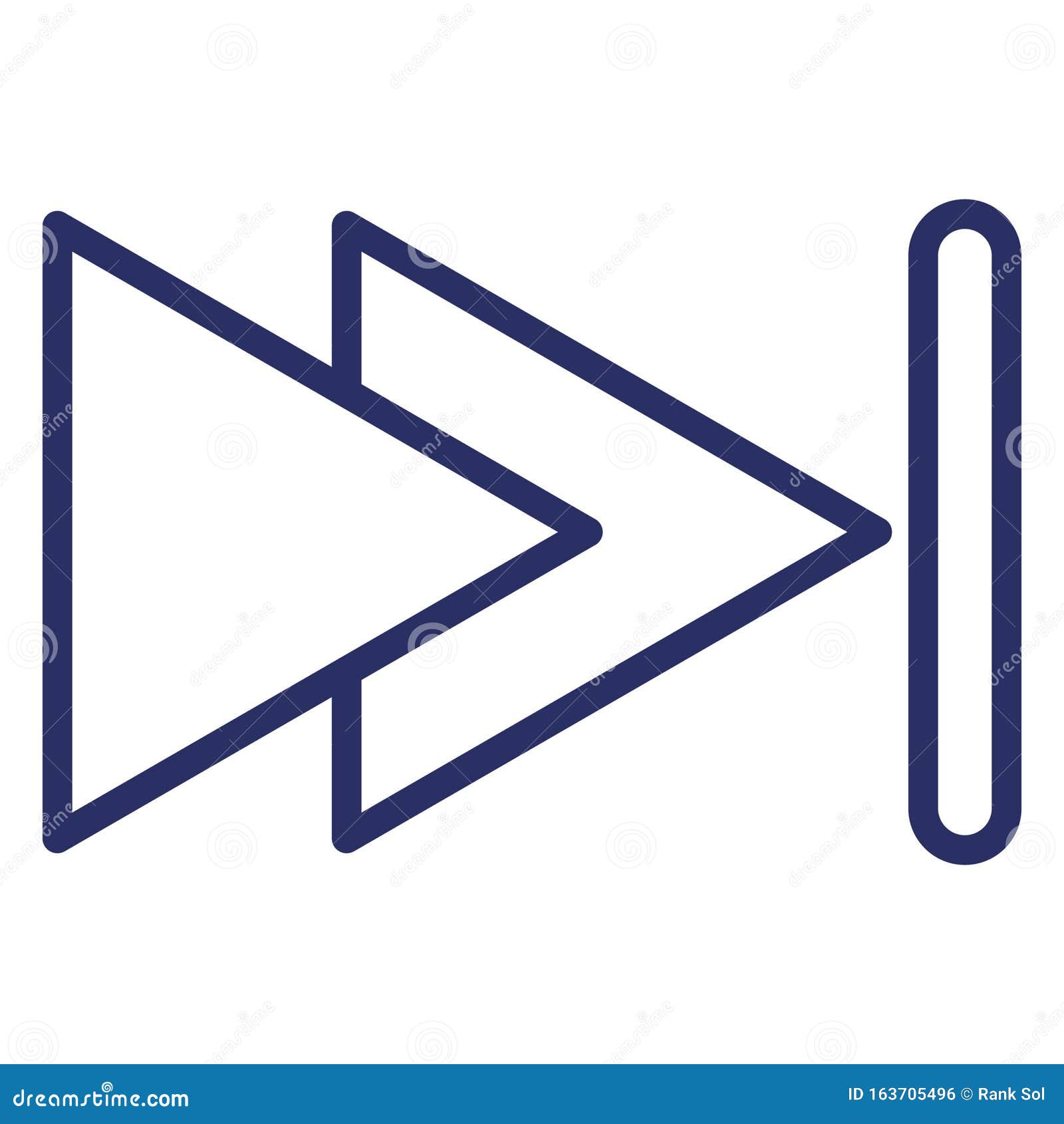 Forward Button Isolated Isolated Vector Icon Easily Editable Easily ...