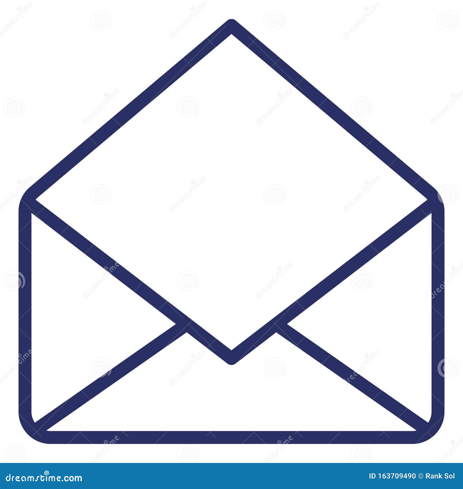 Open Envelope Isolated Isolated Vector Icon Easily Editable Easily ...