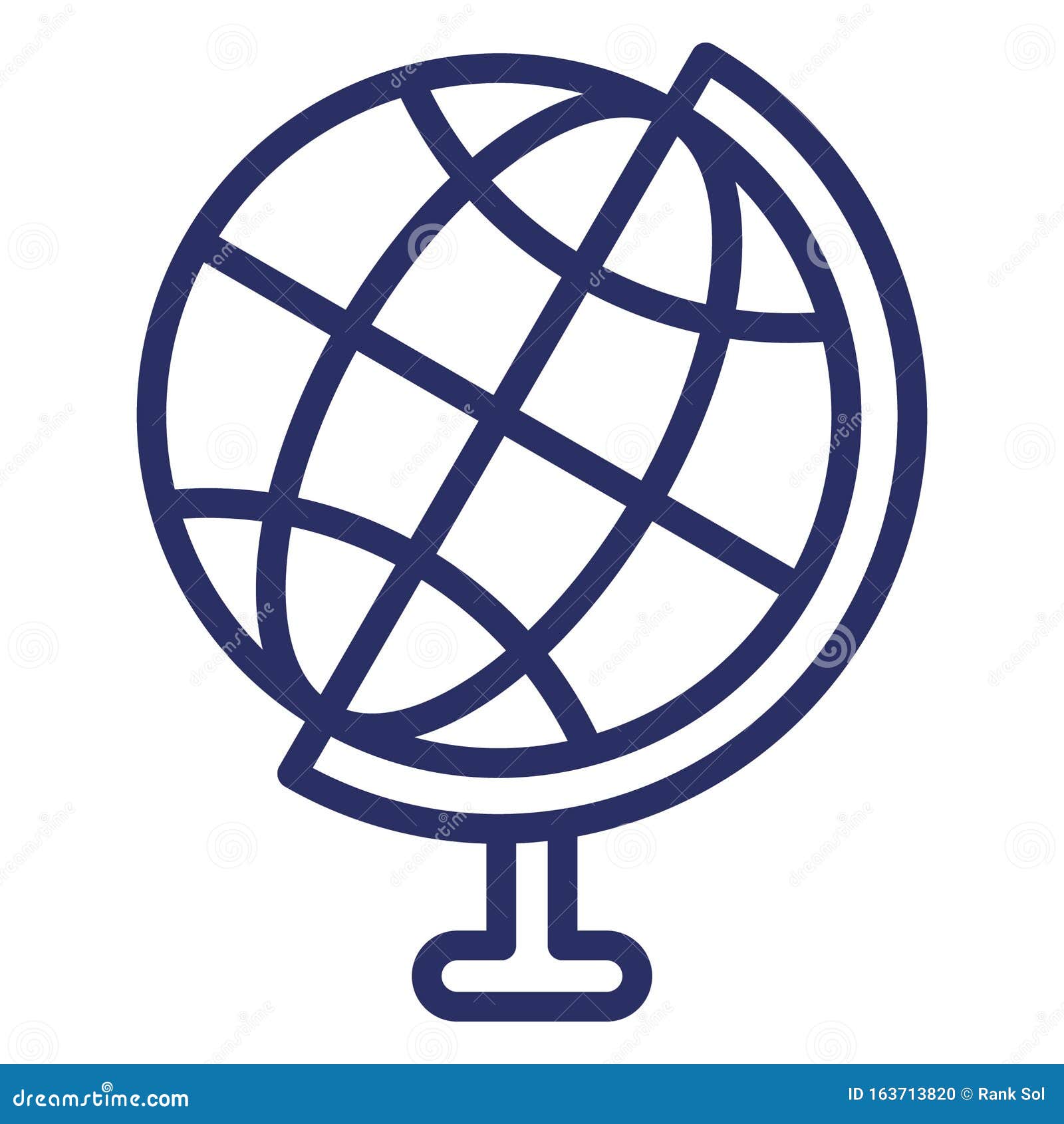 Table Globe Isolated Isolated Vector Icon Easily Editable Easily ...