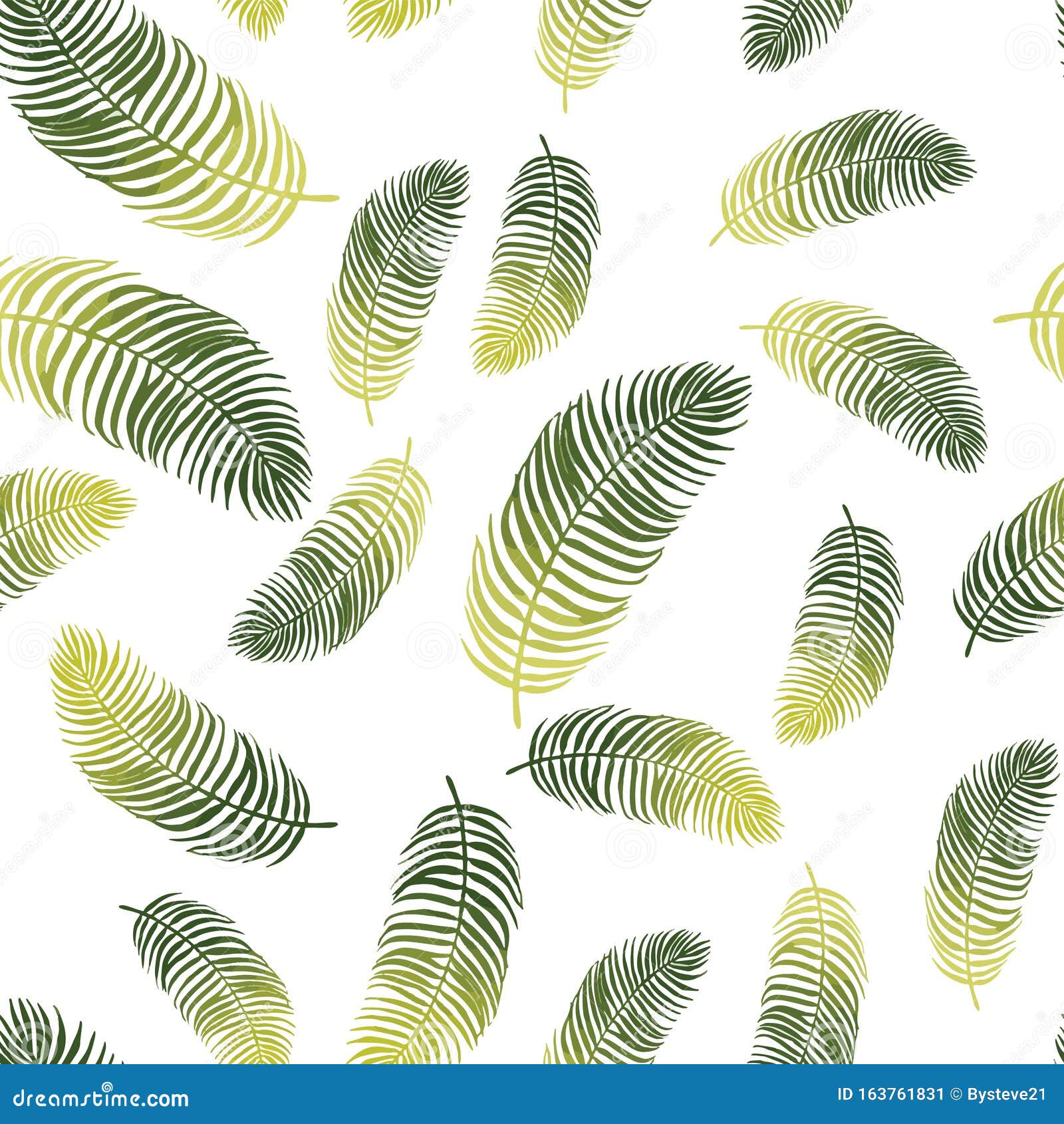 Beautiful Green Forest Leaves Seamless Pattern Design Stock Vector ...
