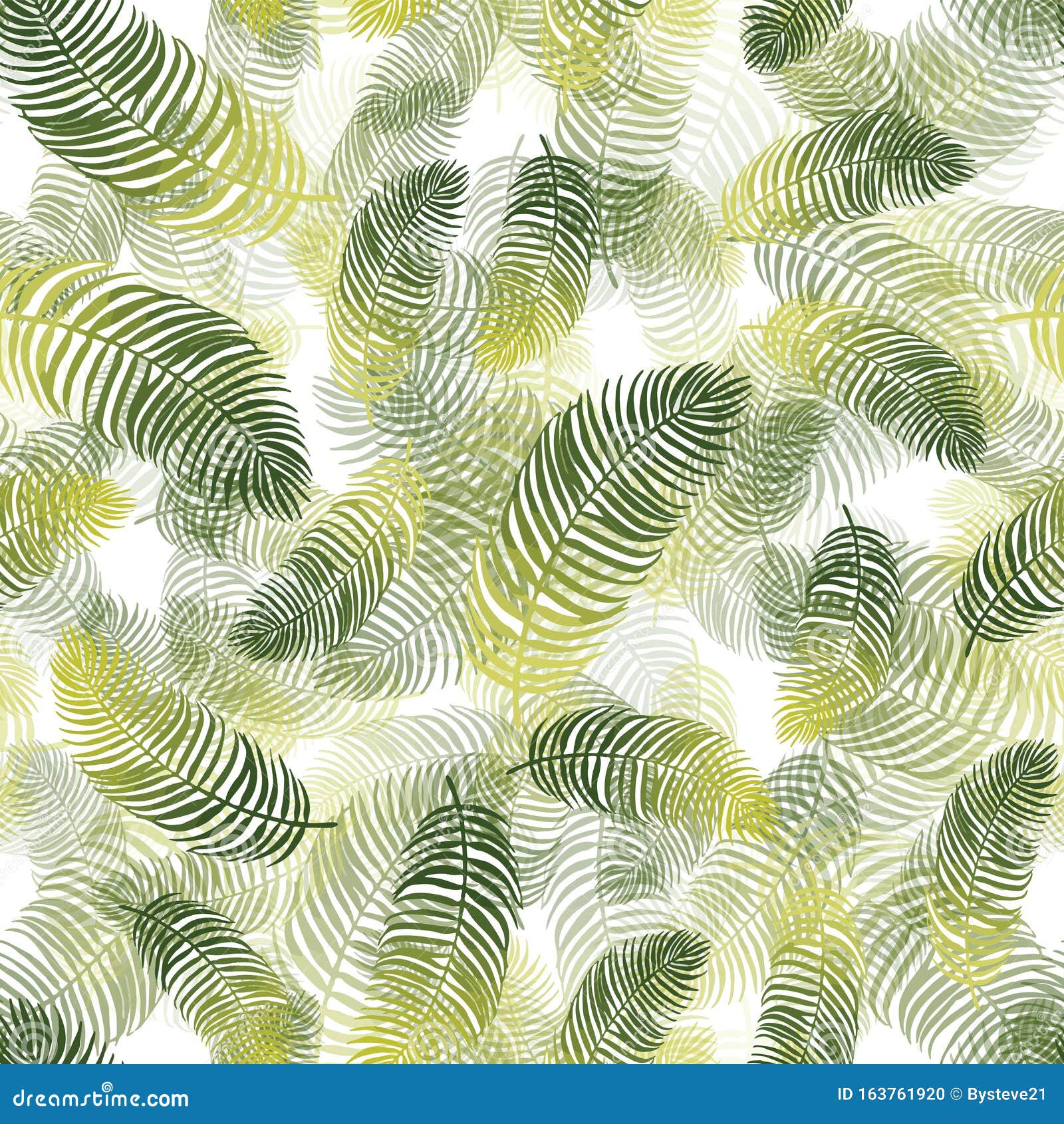 Beautiful Green Forest Leaves Seamless Pattern Design Stock Vector ...