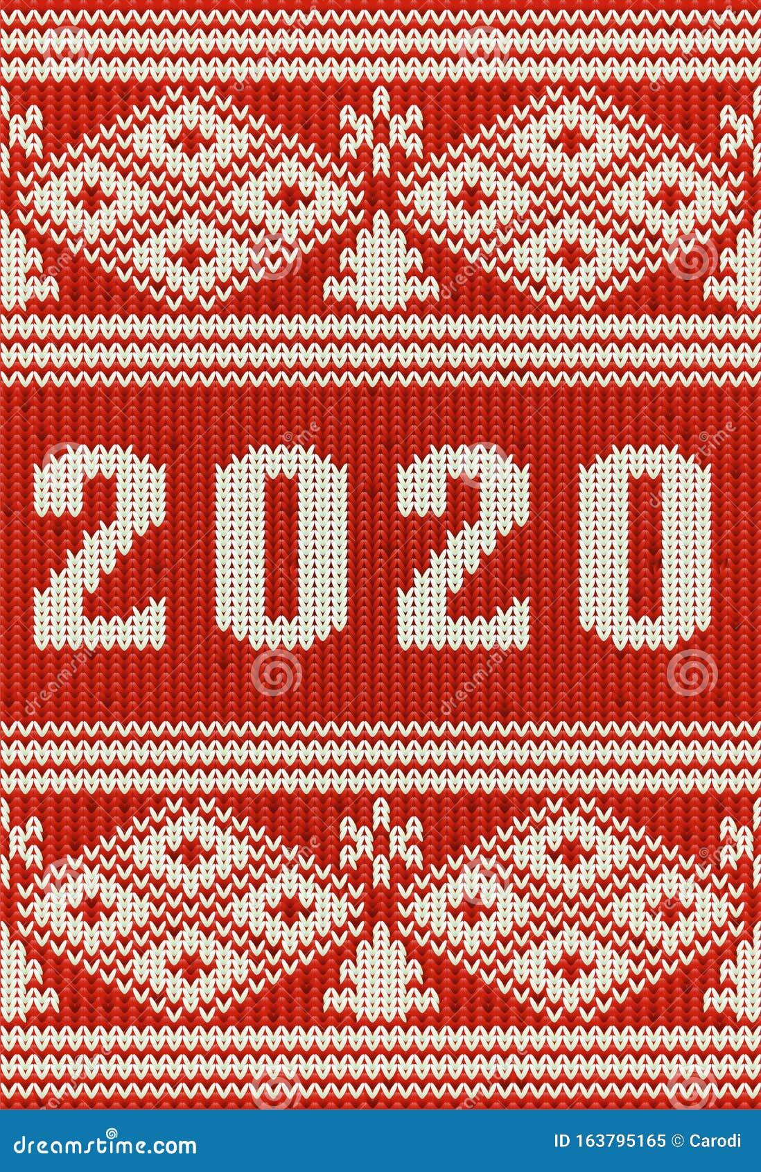 New 2020 Year Knitted Pattern Background Stock Vector - Illustration of ...