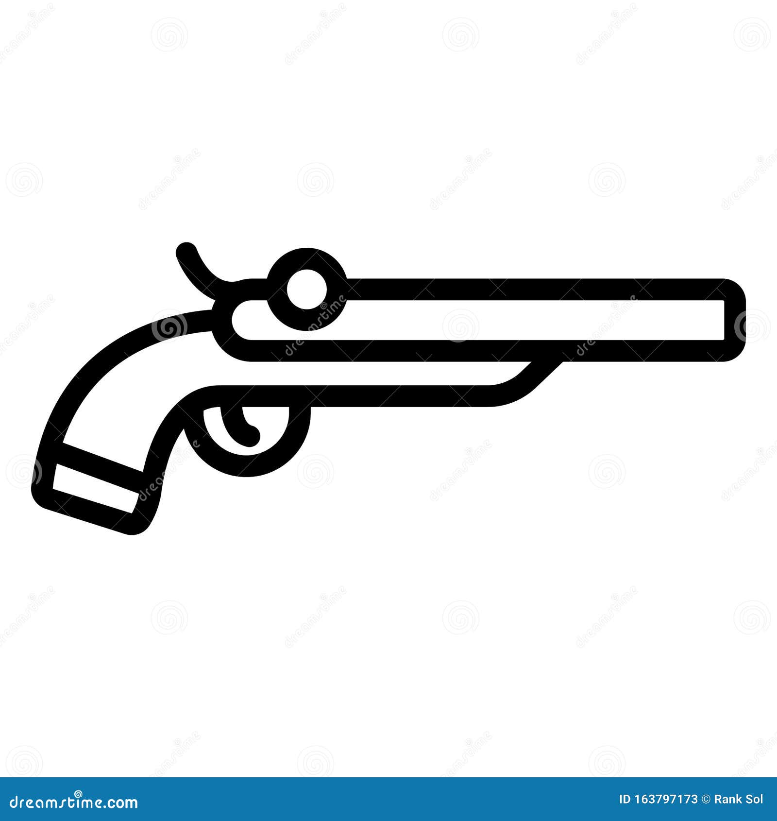 Gun Isolated Vector Icon Which Can Easily Modify or Edit Stock ...