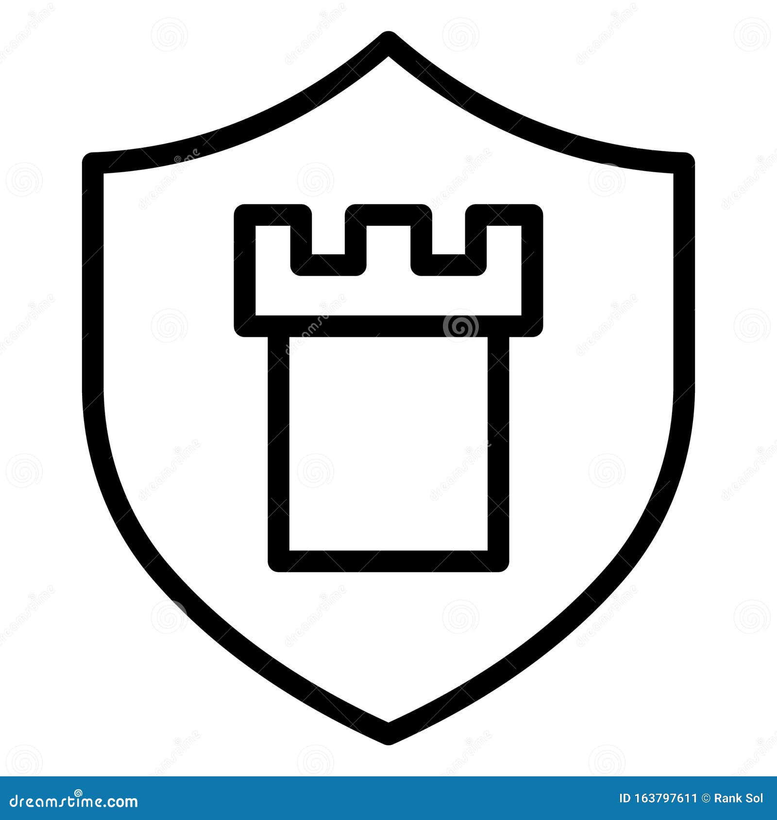 Castle Sign Isolated Vector Icon Which Can Easily Modify or Edit Stock ...