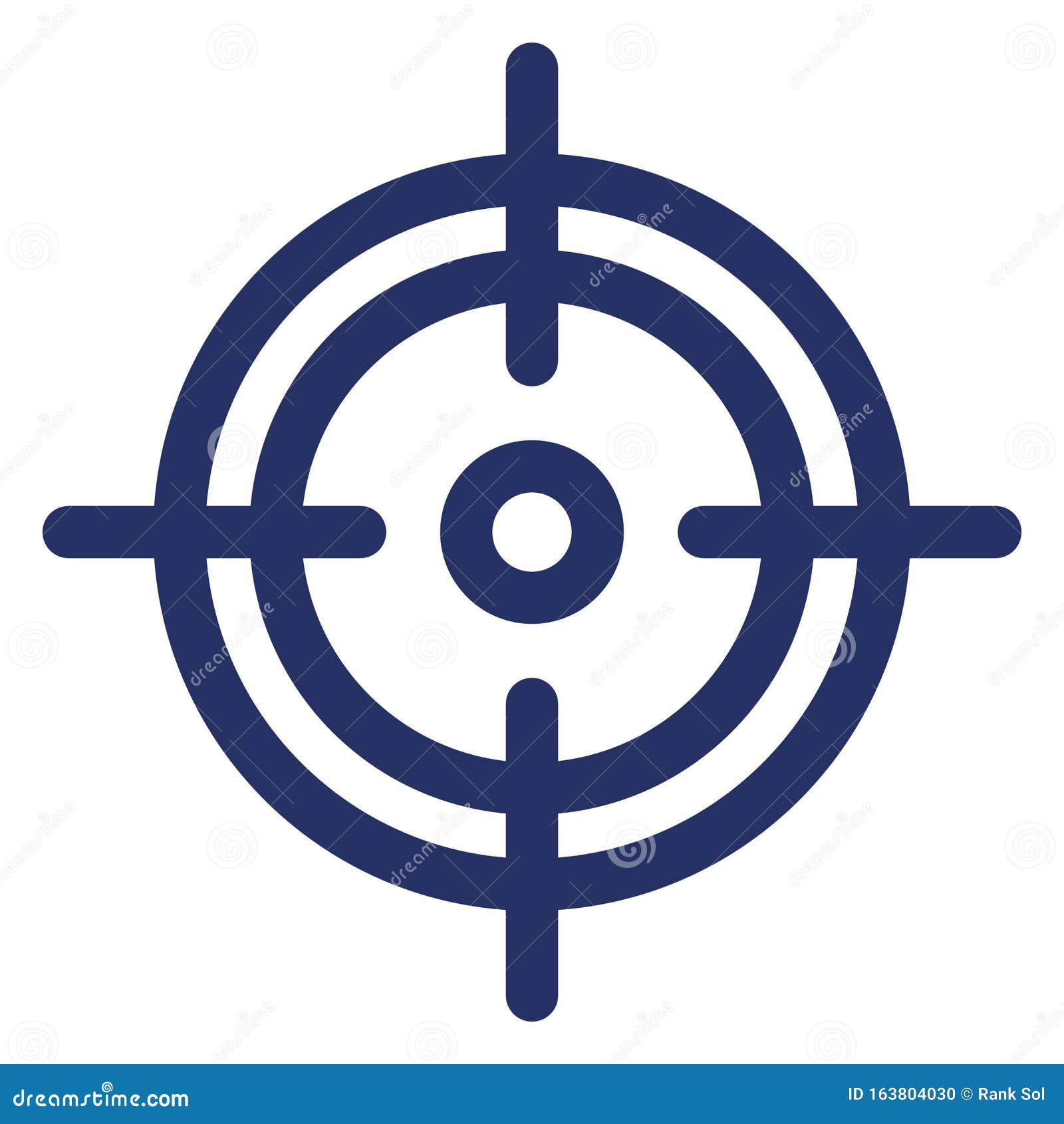 Gun Shooting Target Isolated Vector Icon Which Can Easily Modify or ...