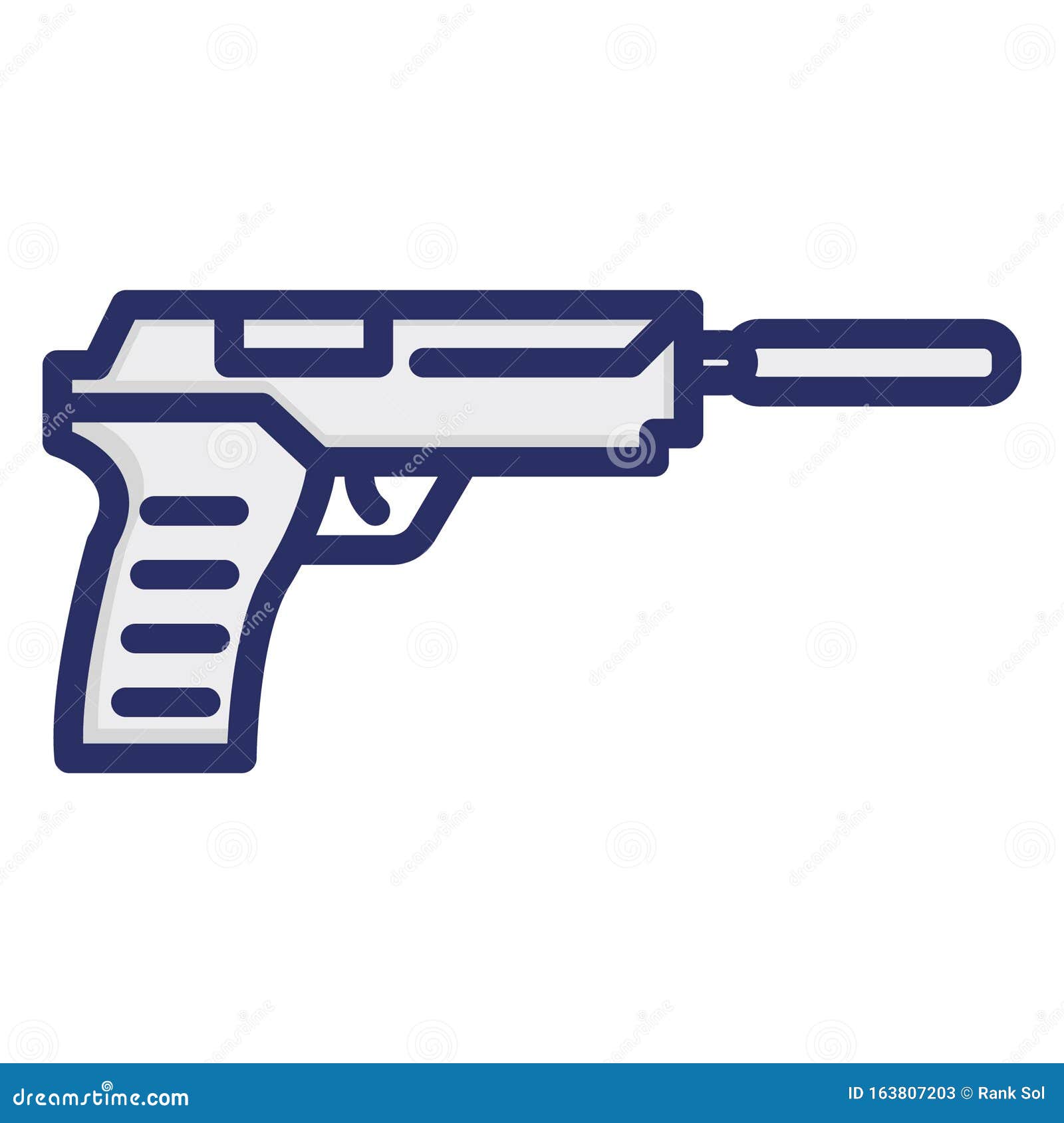 Gun Isolated Vector Icon Which Can Easily Modify or Edit Stock ...