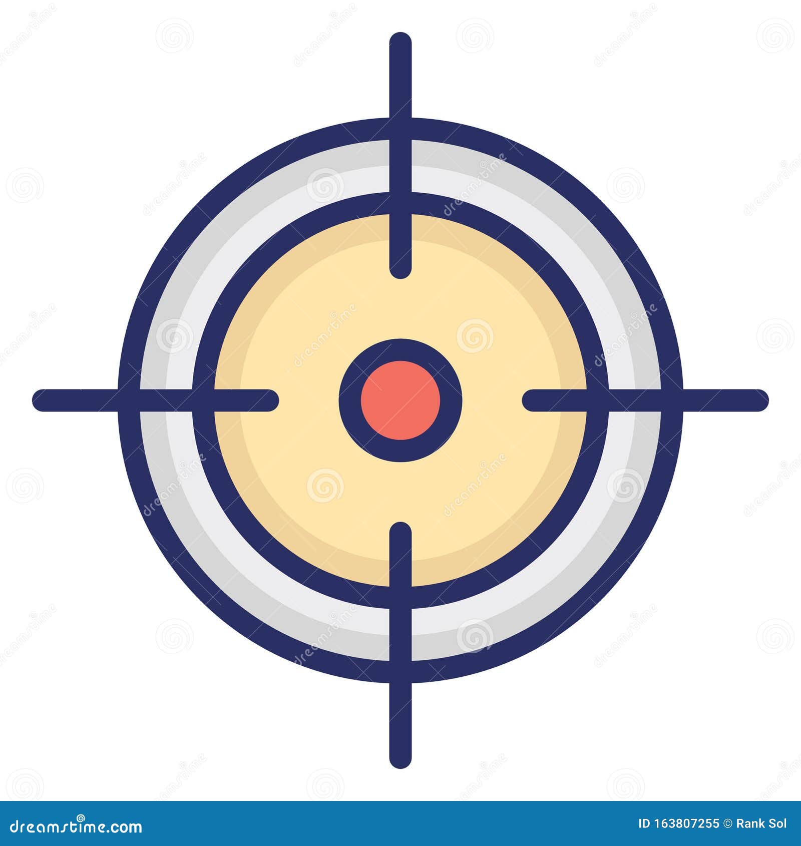 Gun Shooting Target Isolated Vector Icon Which Can Easily Modify or ...