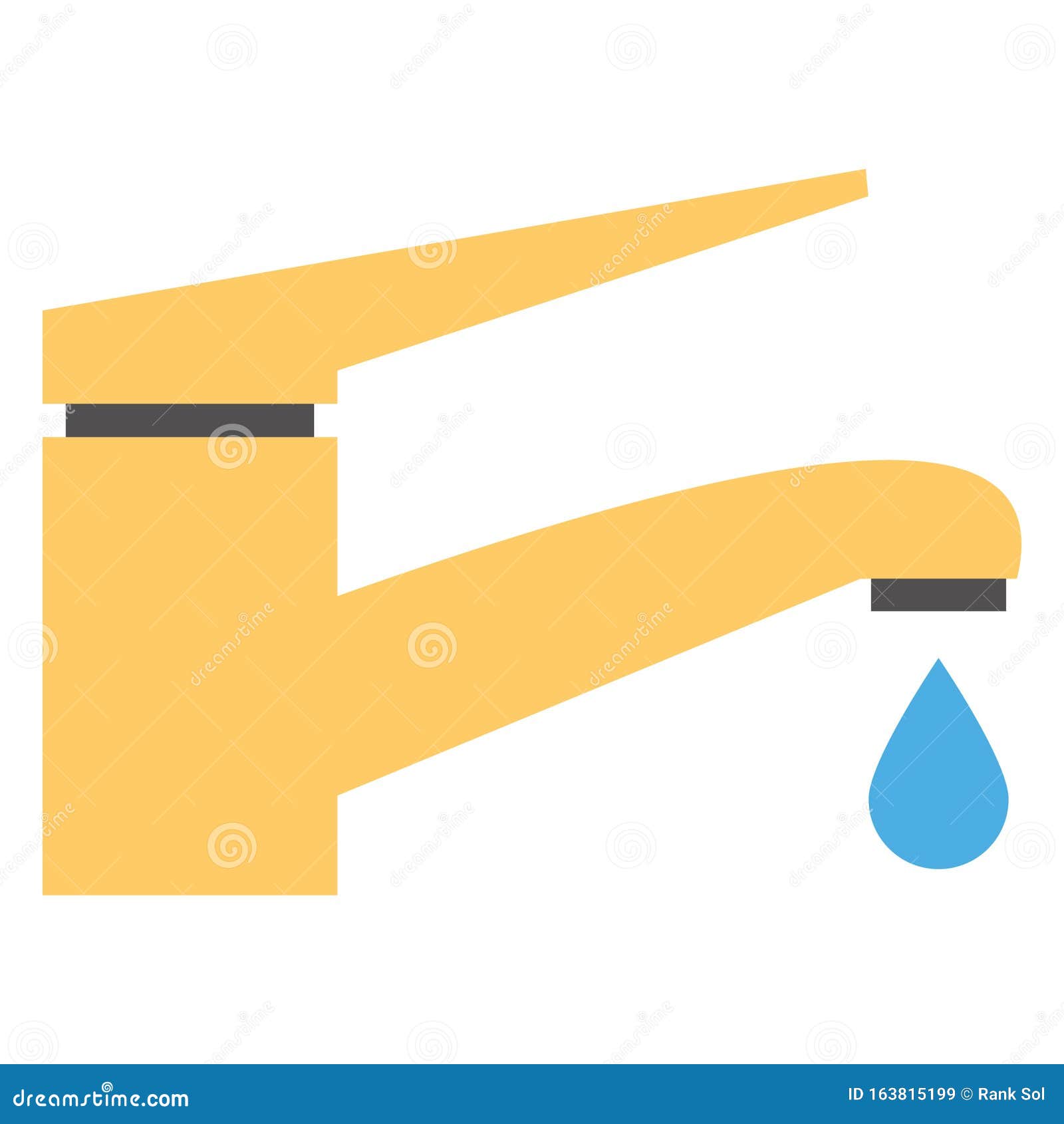 Leaking Water Tap Color Vector Icon Isolated and Fully Editable Stock ...