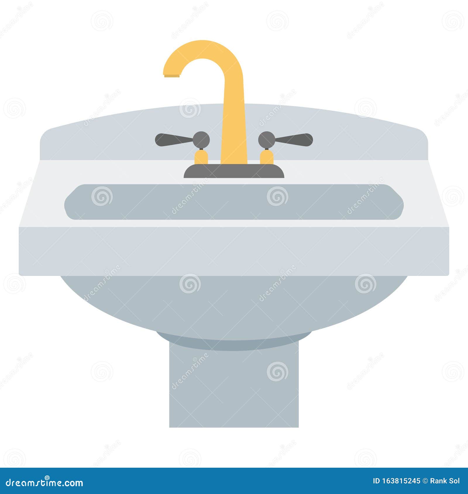 Water Basin Color Vector Icon Isolated and Fully Editable Stock ...