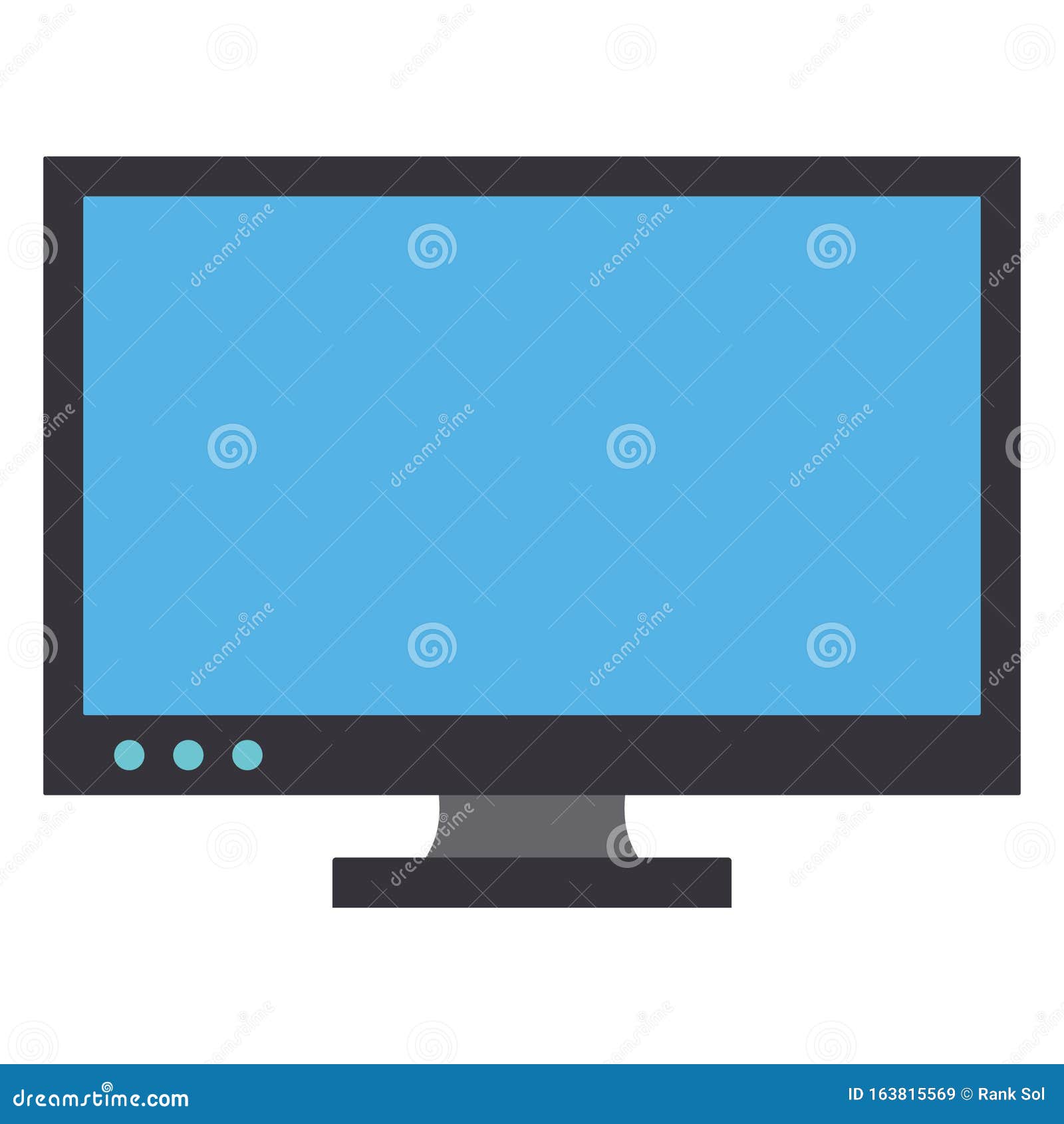 Flat Screen Color Vector Icon Isolated and Fully Editable Stock Vector ...
