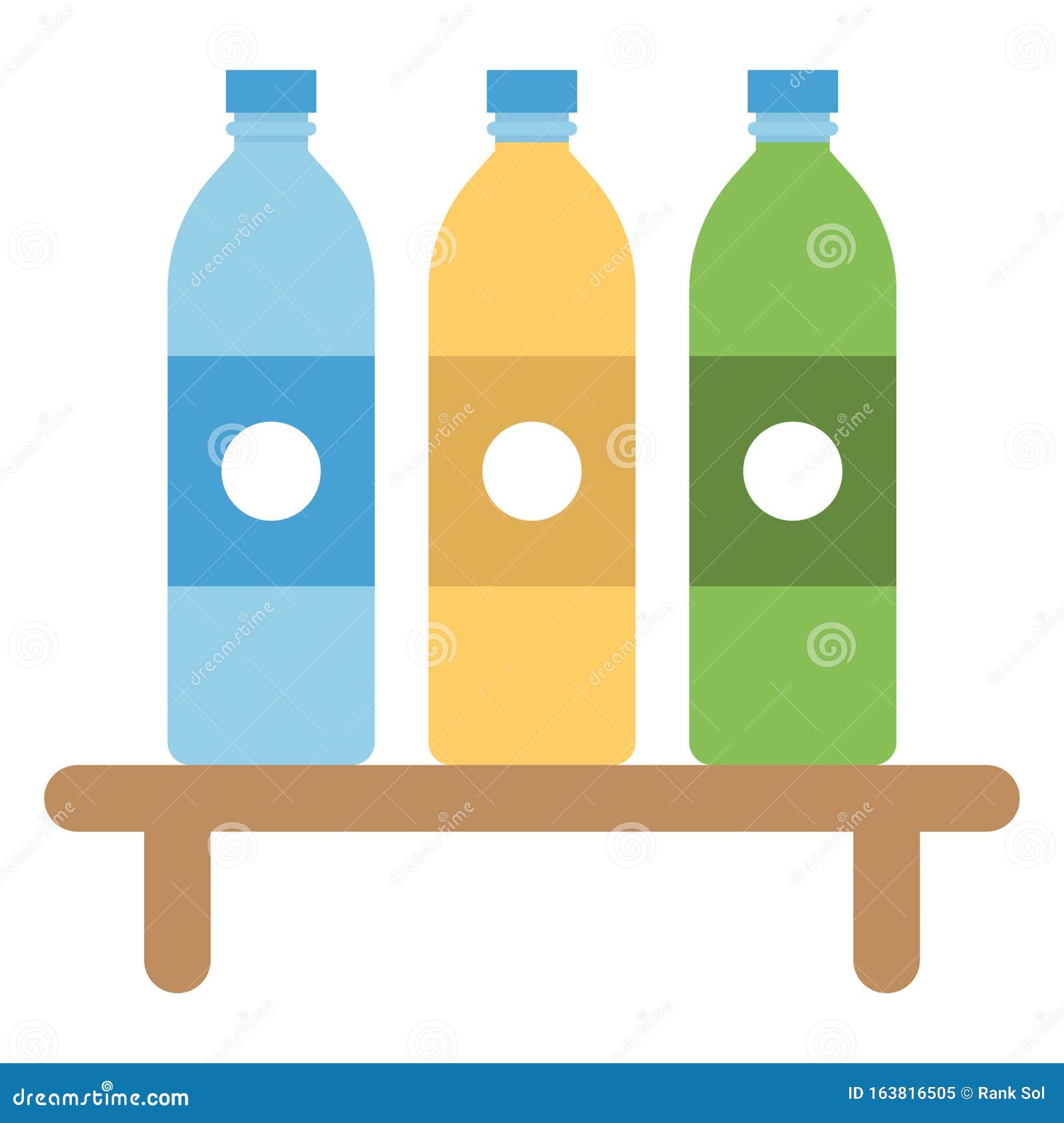 Bottles Color Vector Icon Isolated and Fully Stock Illustration ...