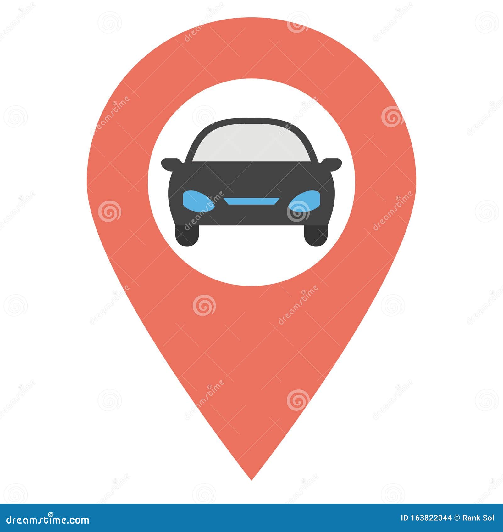 Car Location Isolated Color Vector Icon Which Can Easily Modify or Edit ...