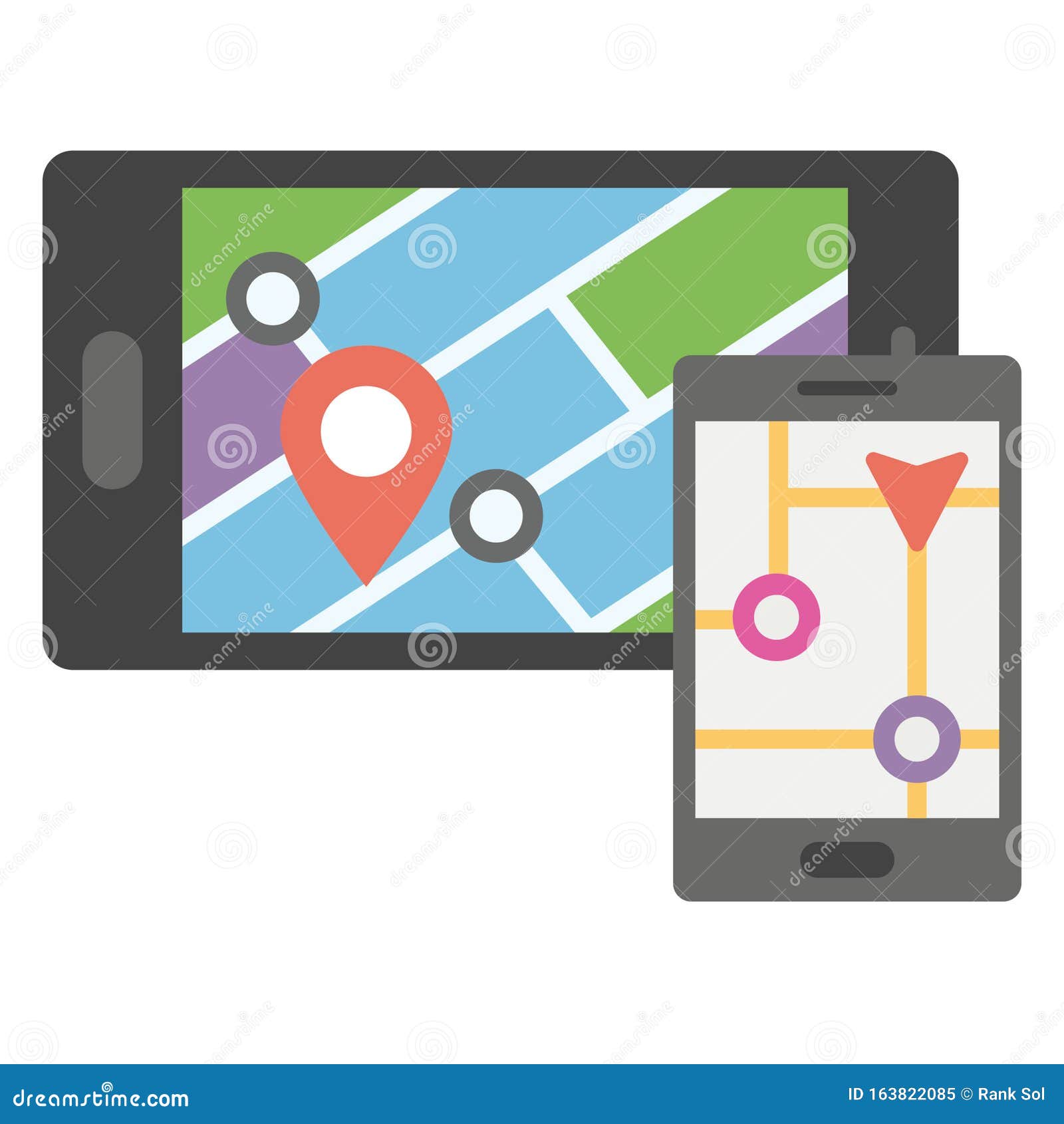 Mobile Tracker Isolated Color Vector Icon Which Can Easily Modify or ...