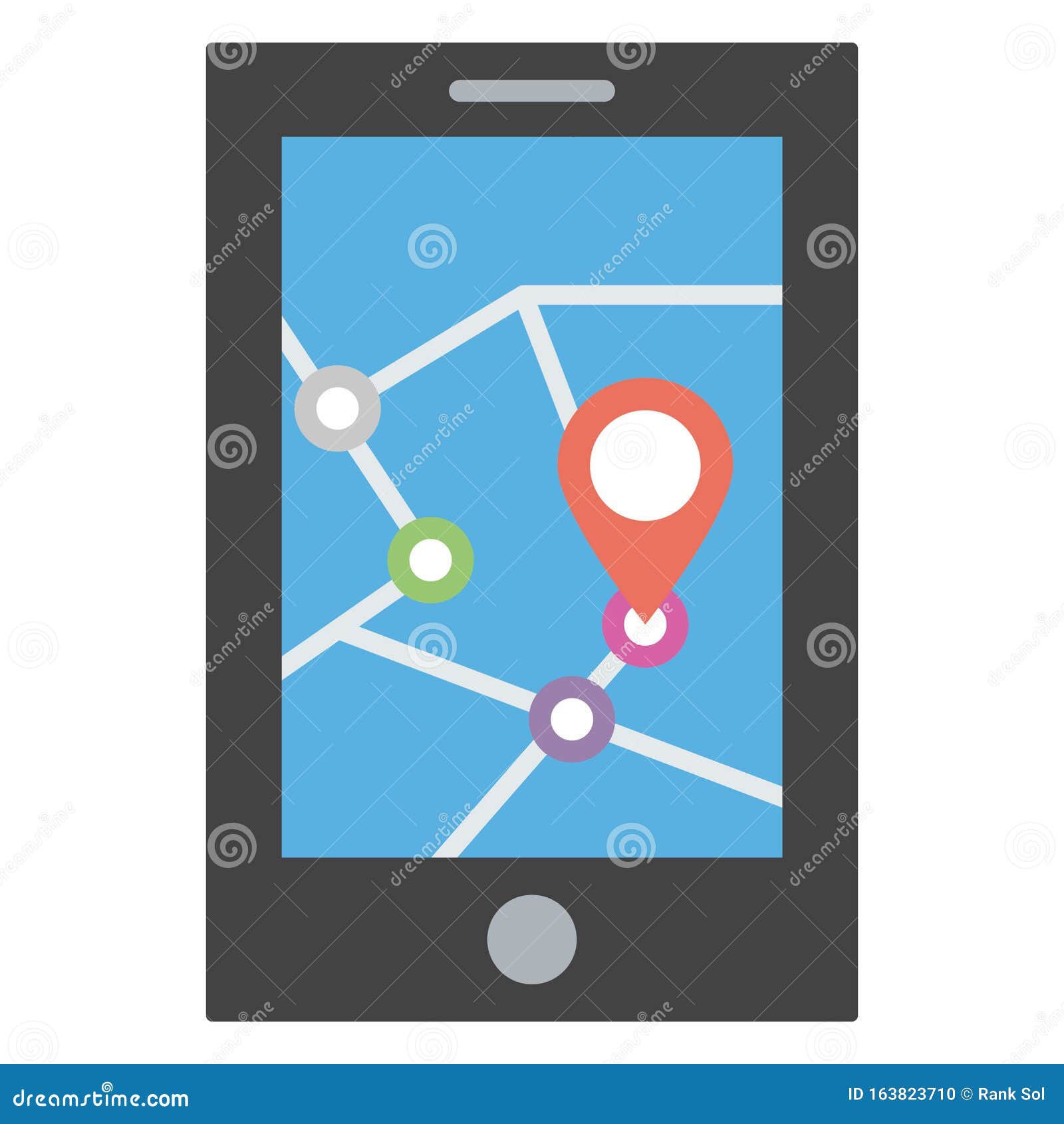 Location Pointer Isolated Color Vector Icon Which Can Easily Modify or ...