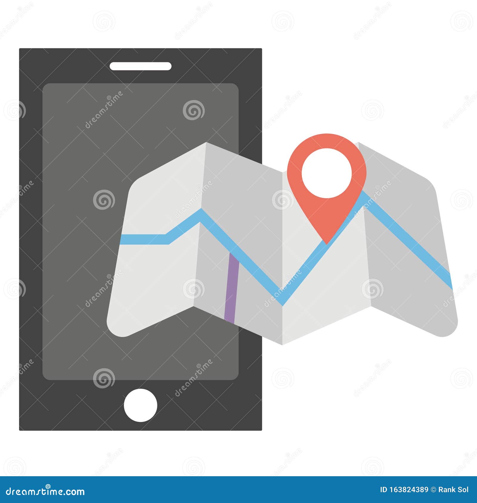 Cell Phone Location Isolated Color Vector Icon Which Can Easily Modify ...
