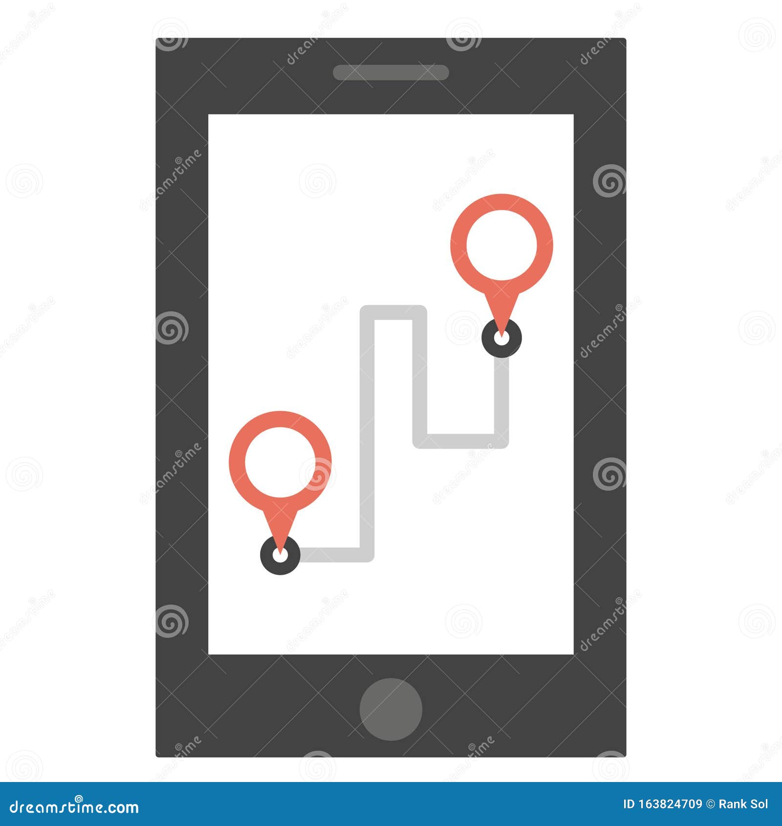 Cell Phone Location Isolated Color Vector Icon Which Can Easily Modify ...