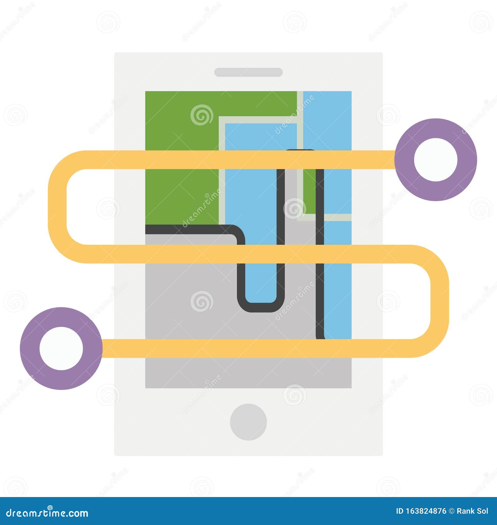 Cell Phone Location Isolated Color Vector Icon Which Can Easily Modify ...