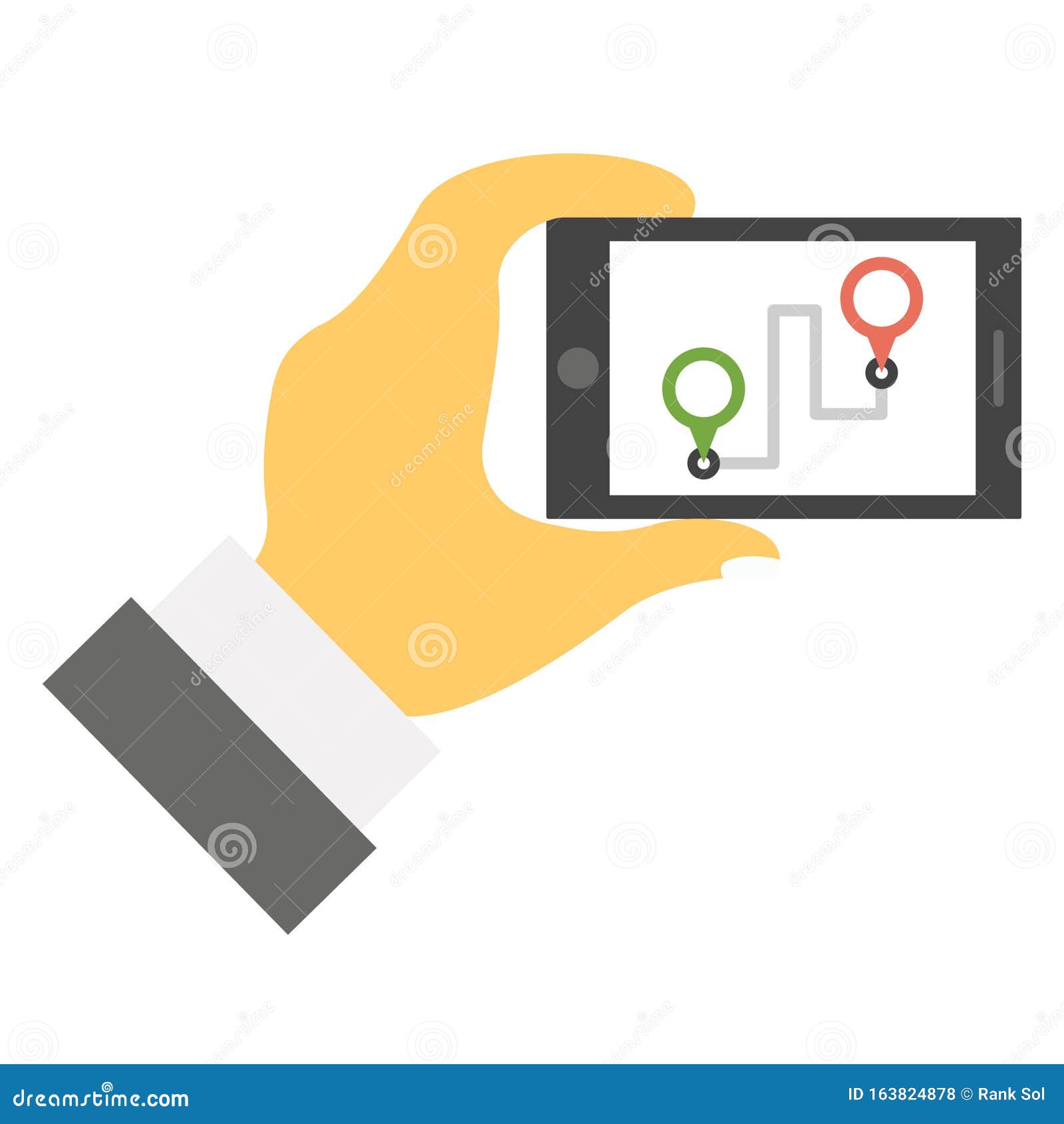 Cell Phone Location Isolated Color Vector Icon Which Can Easily Modify ...