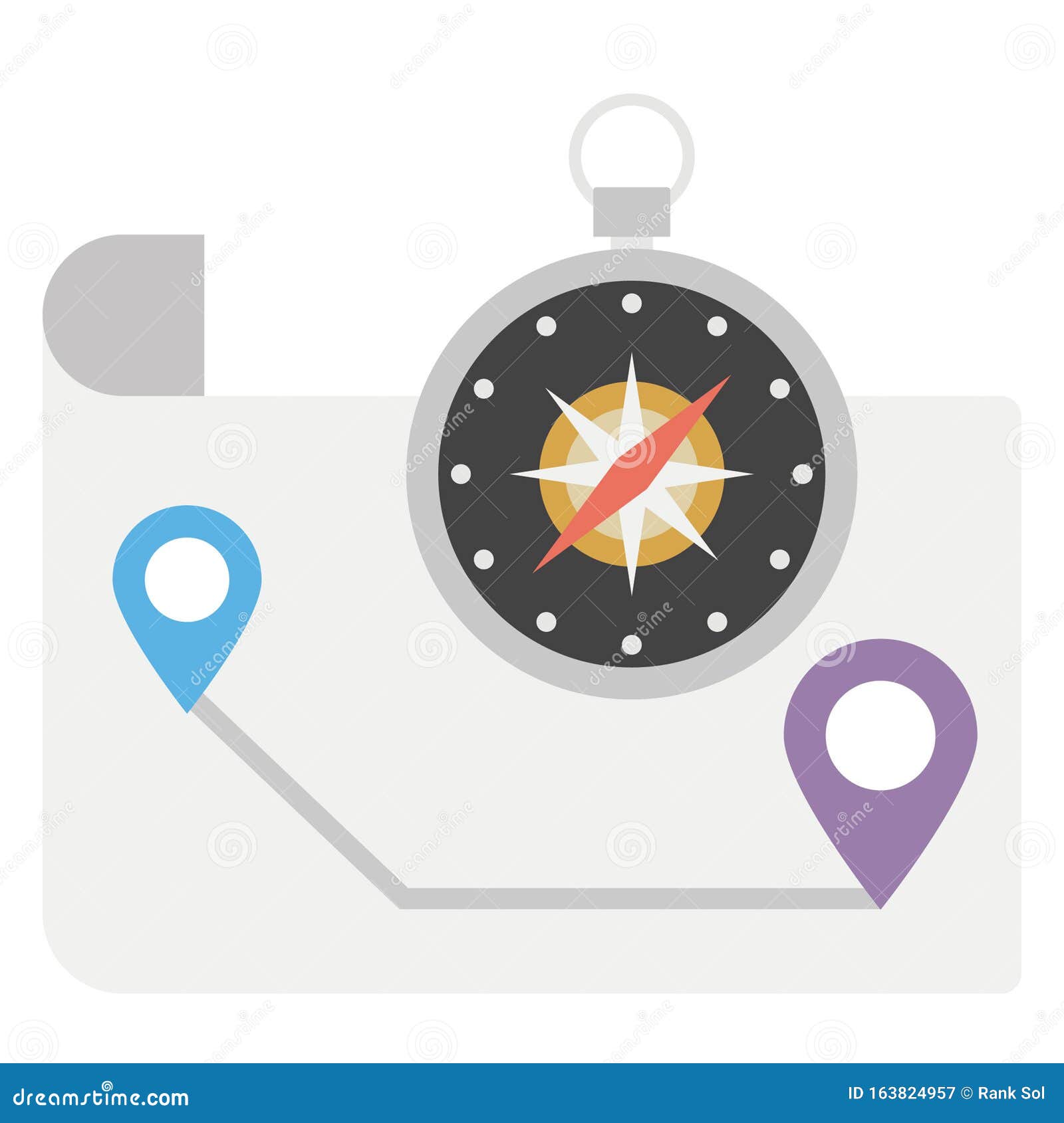 Cardinal Directions Isolated Color Vector Icon Which Can Easily Modify ...