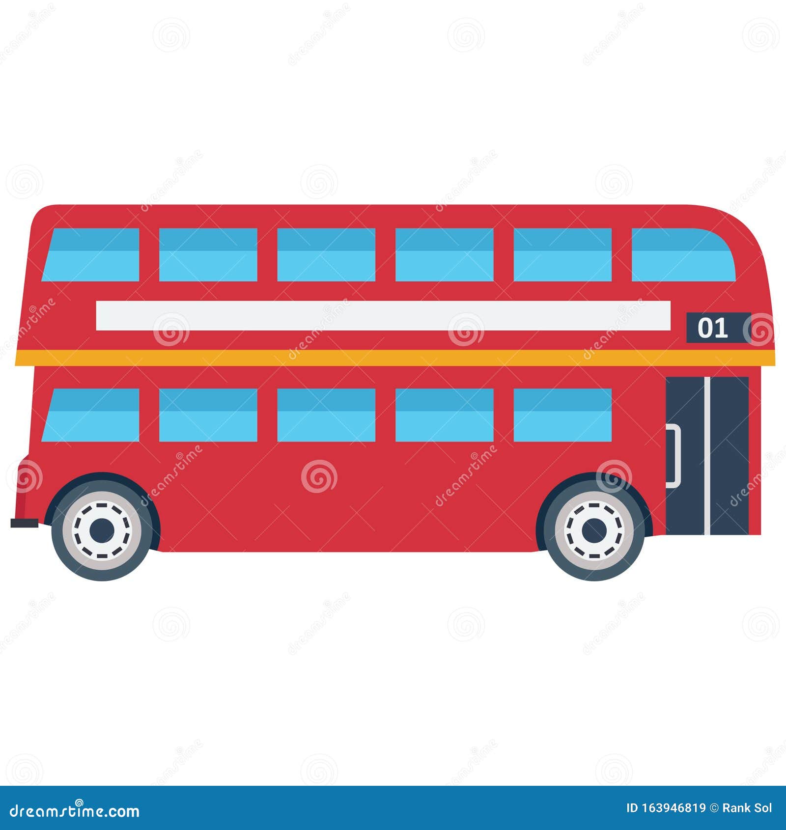 Double Bus Color Vector Icon Which is Fully Editable, You Can Modify it ...