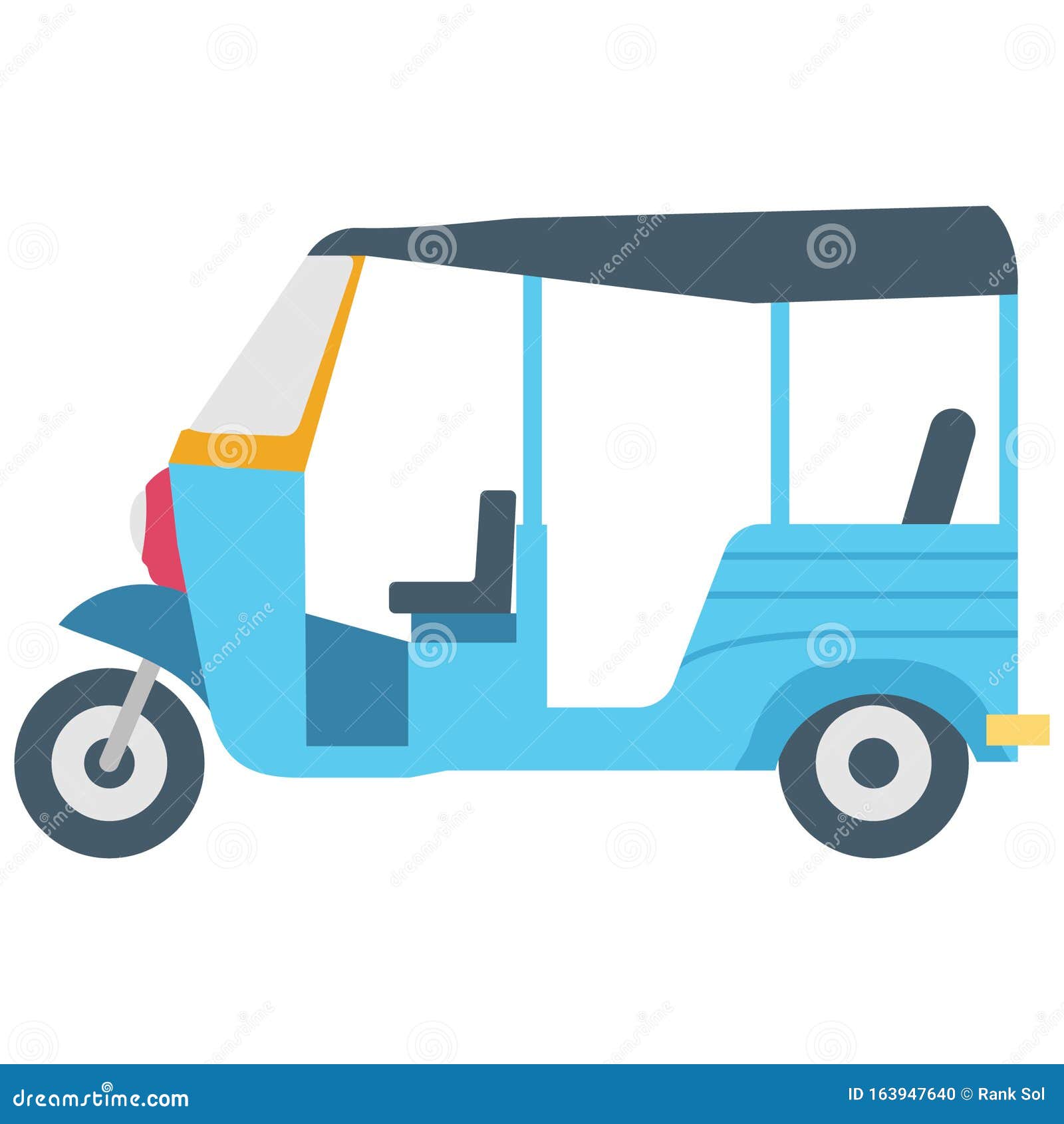 Autorickshaw Color Vector Icon Which is Fully Editable, You Can Modify ...