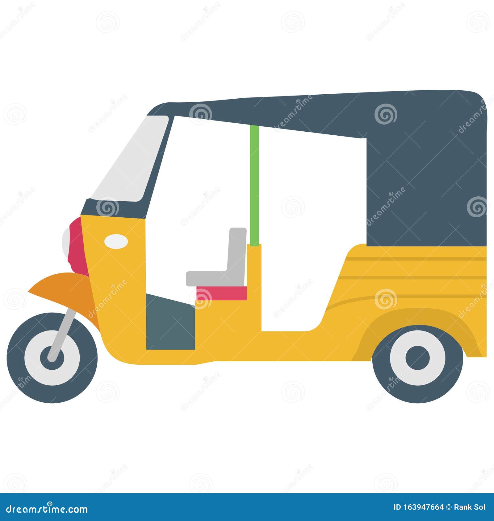 Autorickshaw Color Vector Icon Which is Fully Editable, You Can Modify ...