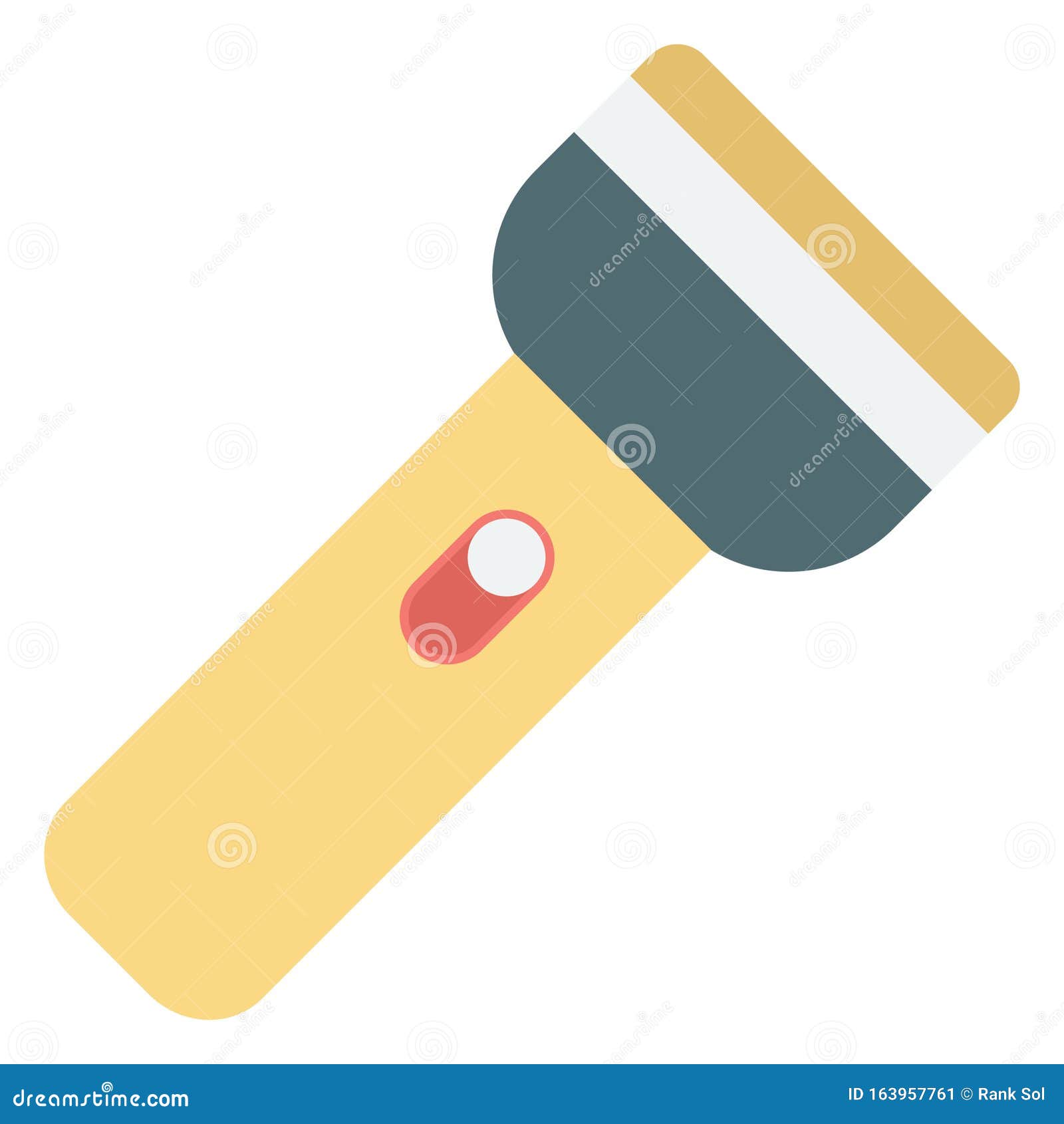 Electric Hand Torch Color Vector Icon that Can Easily Modify or Edit ...
