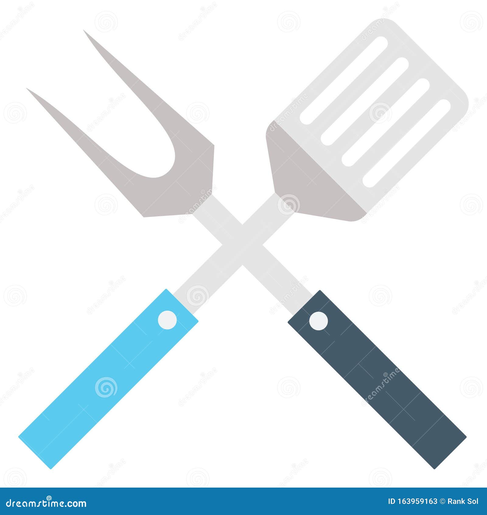 Bbq Tool Set Color Vector Icon that Can Easily Modify or Edit Stock ...