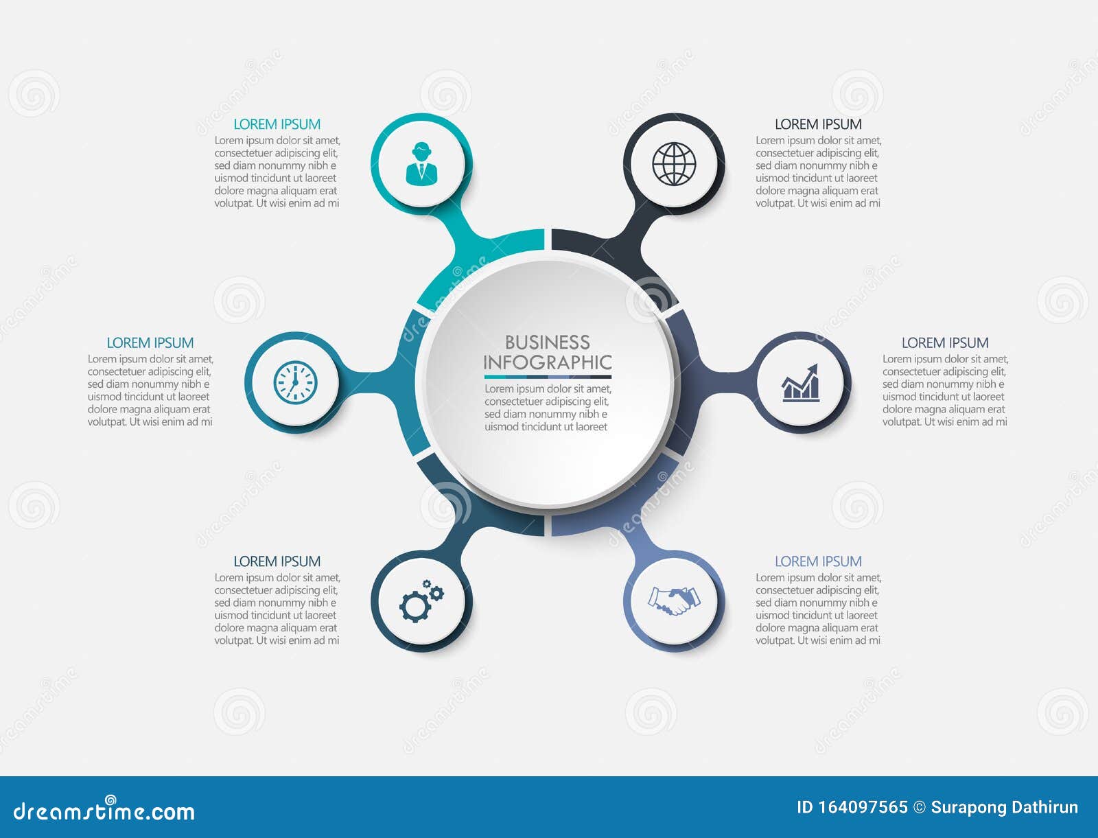 Presentation Business Circle Infographic Templat Stock Vector ...