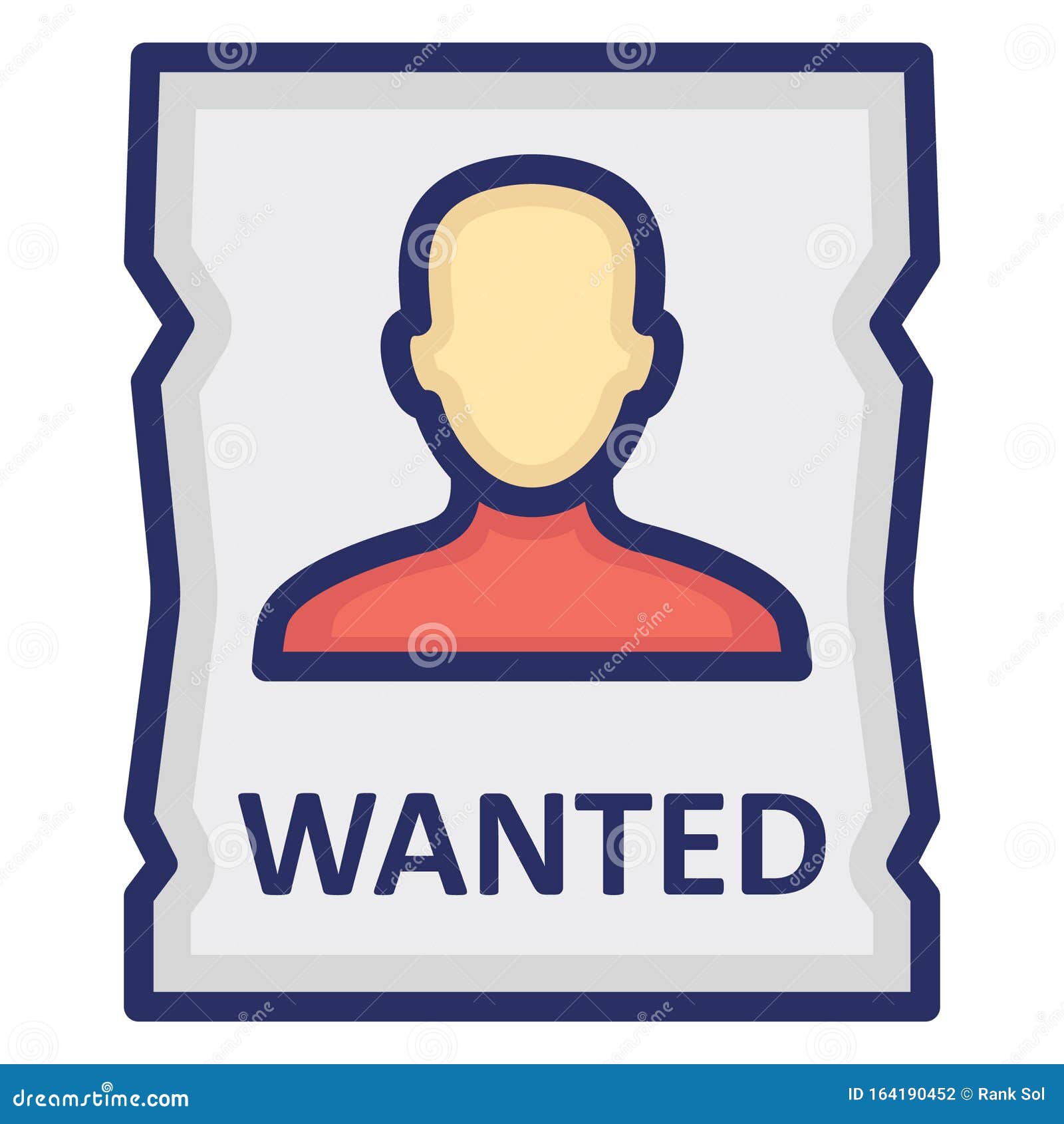 Fbi Wanted Poster Isolated Vector Icon Which Can Easily Modify or Edit ...