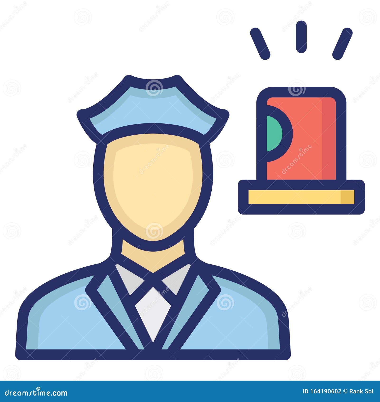 Cop Isolated Vector Icon Which Can Easily Modify or Edit Stock ...