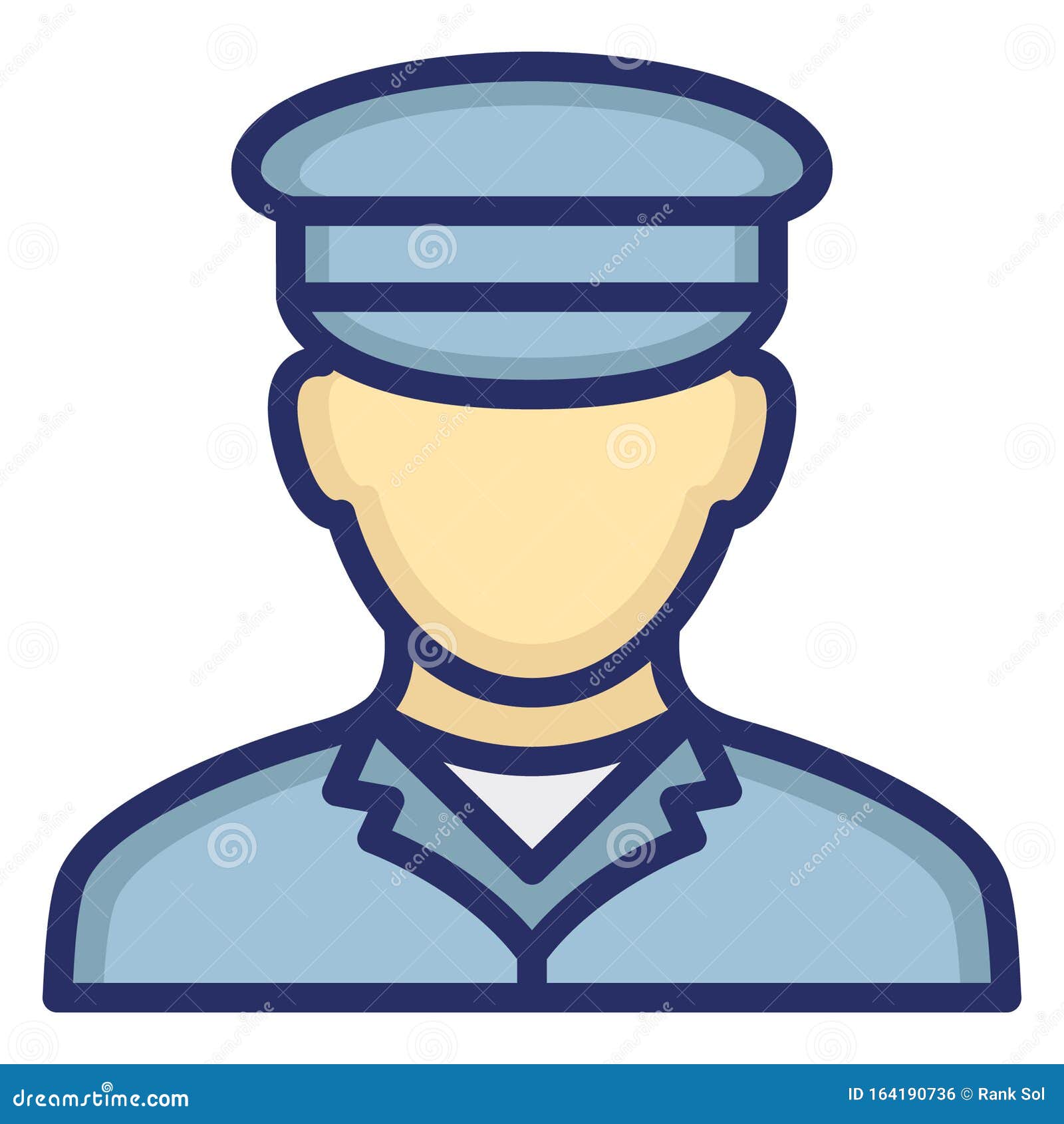 Captain Isolated Vector Icon Which Can Easily Modify or Edit Stock ...