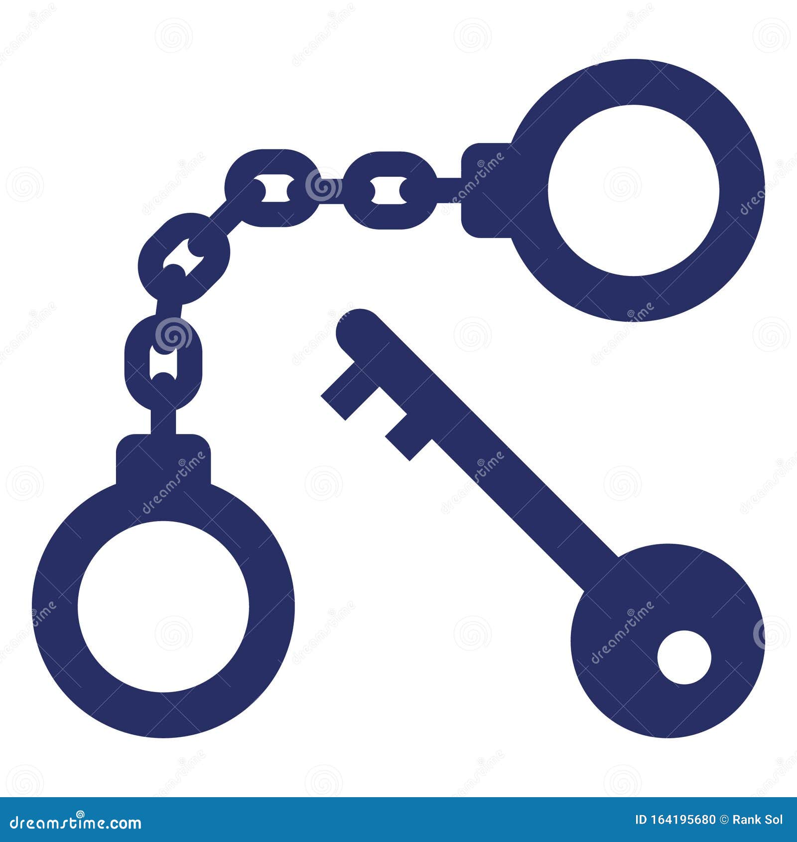 Antique Handcuff Key Isolated Vector Icon Which Can Easily Modify or ...