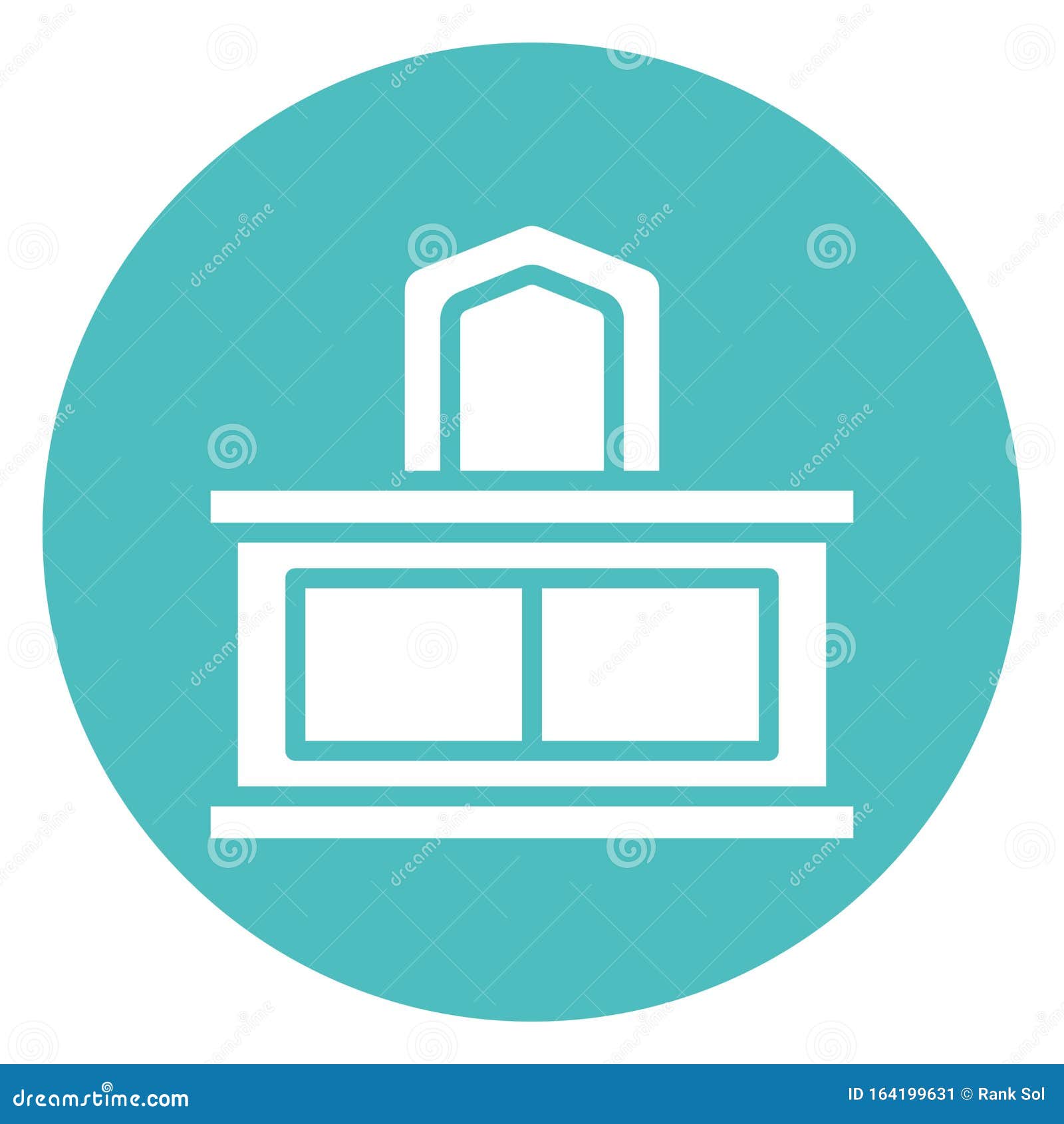 At Bench Isolated Vector Icon Which Can Easily Modify or Edit Stock ...