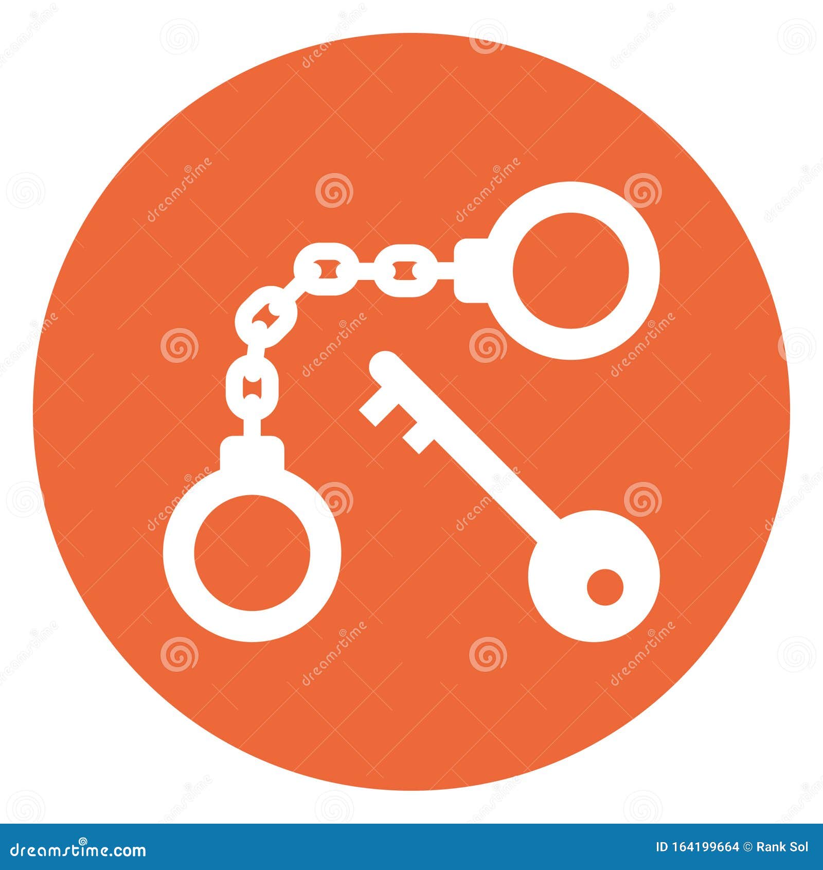 Antique Handcuff Key Isolated Vector Icon Which Can Easily Modify or ...