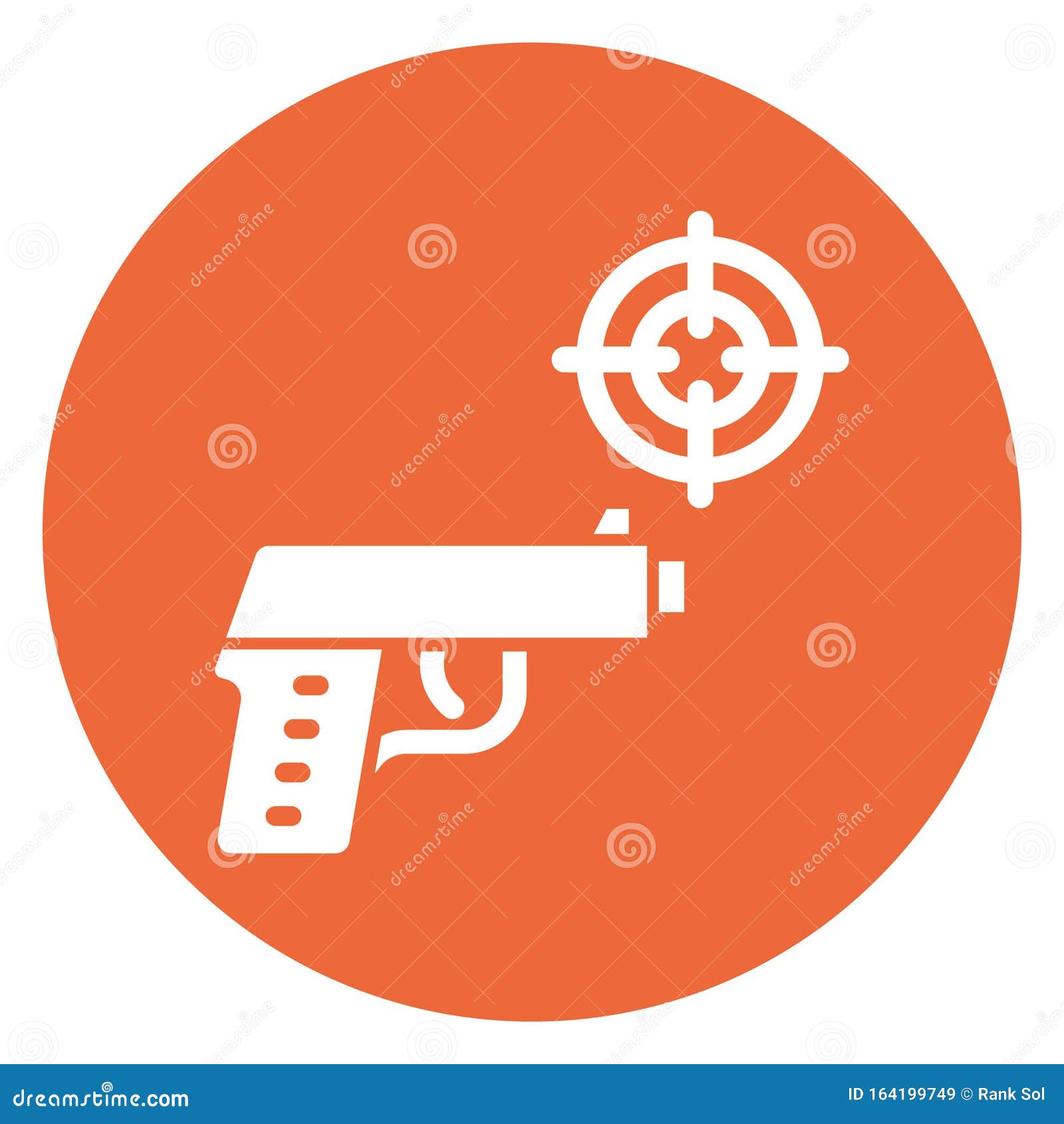 Aim a Pistol Isolated Vector Icon Which Can Easily Modify or Edit Stock ...