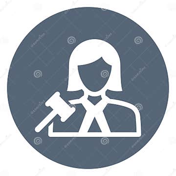 Female Advocate Isolated Vector Icon Which Can Easily Modify or Edit ...