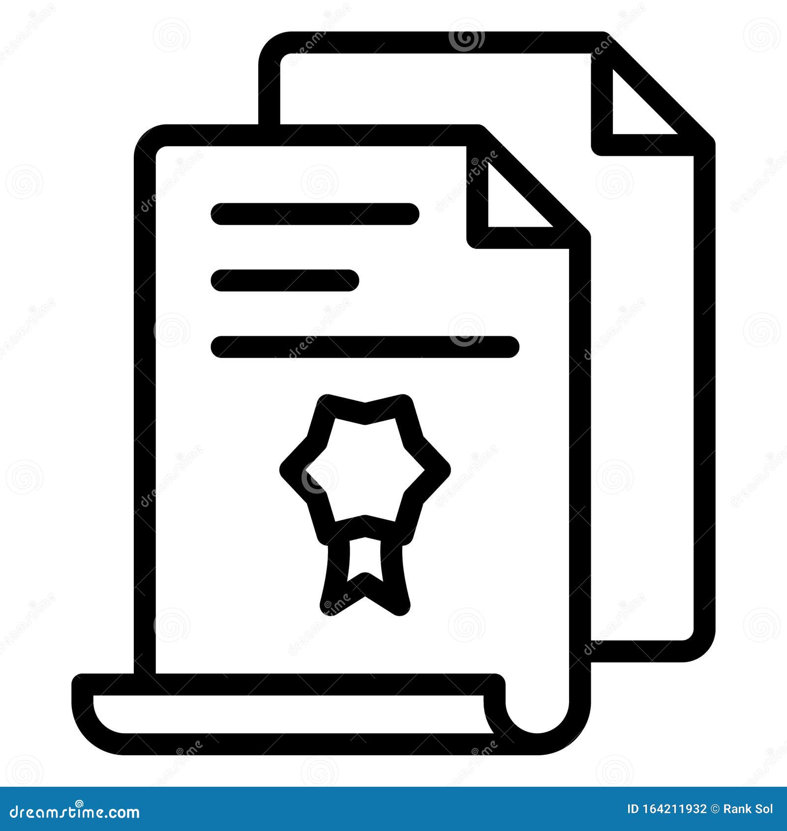 Certificate Isolated Vector Icon Which Can Easily Modify or Edit Stock ...