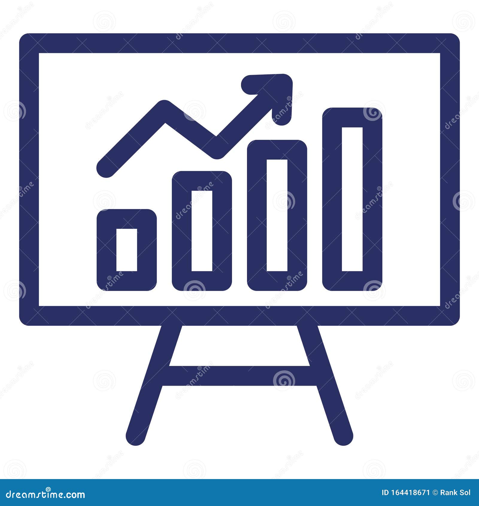 Graph Presentation Isolated Vector Icon Which Can Easily Modify or Edit ...