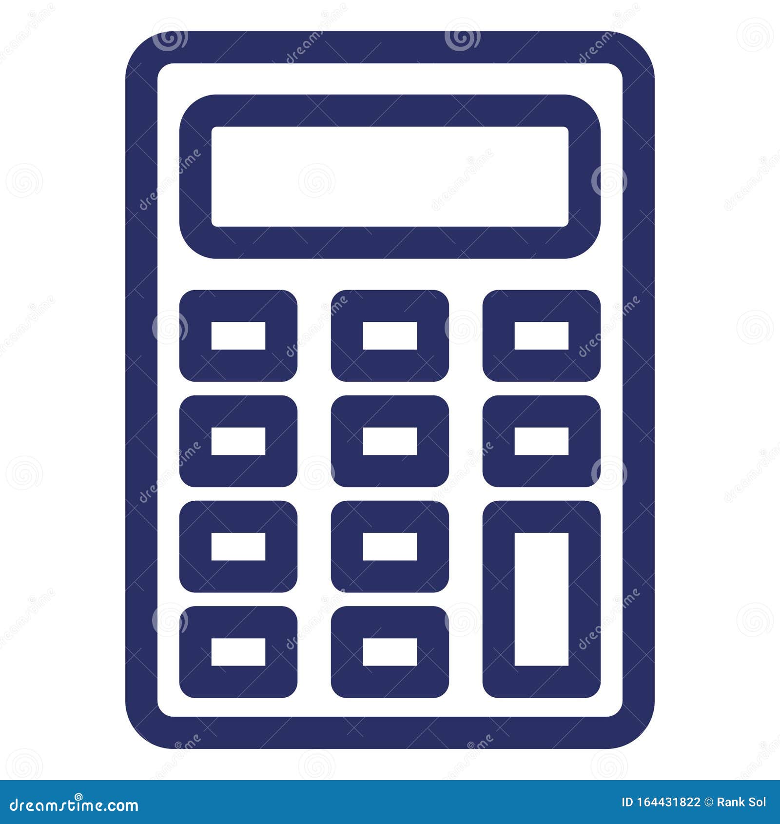 Calculator Isolated Vector Icon Which Can Easily Modify or Edit Stock ...