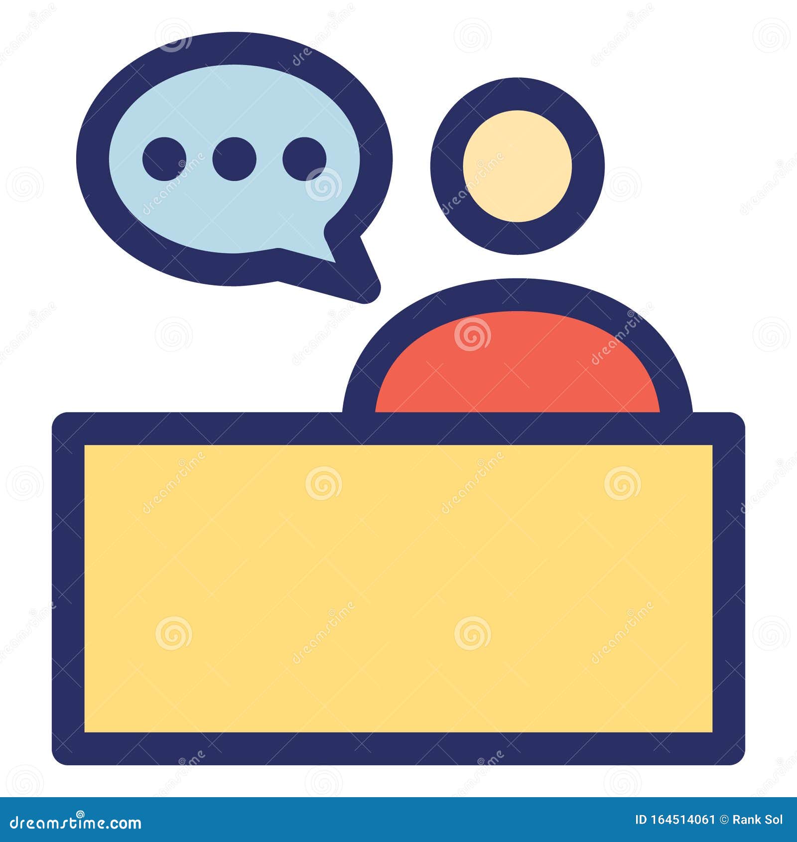 Speech Isolated Vector Icon Which Can Easily Modify or Edit Stock ...