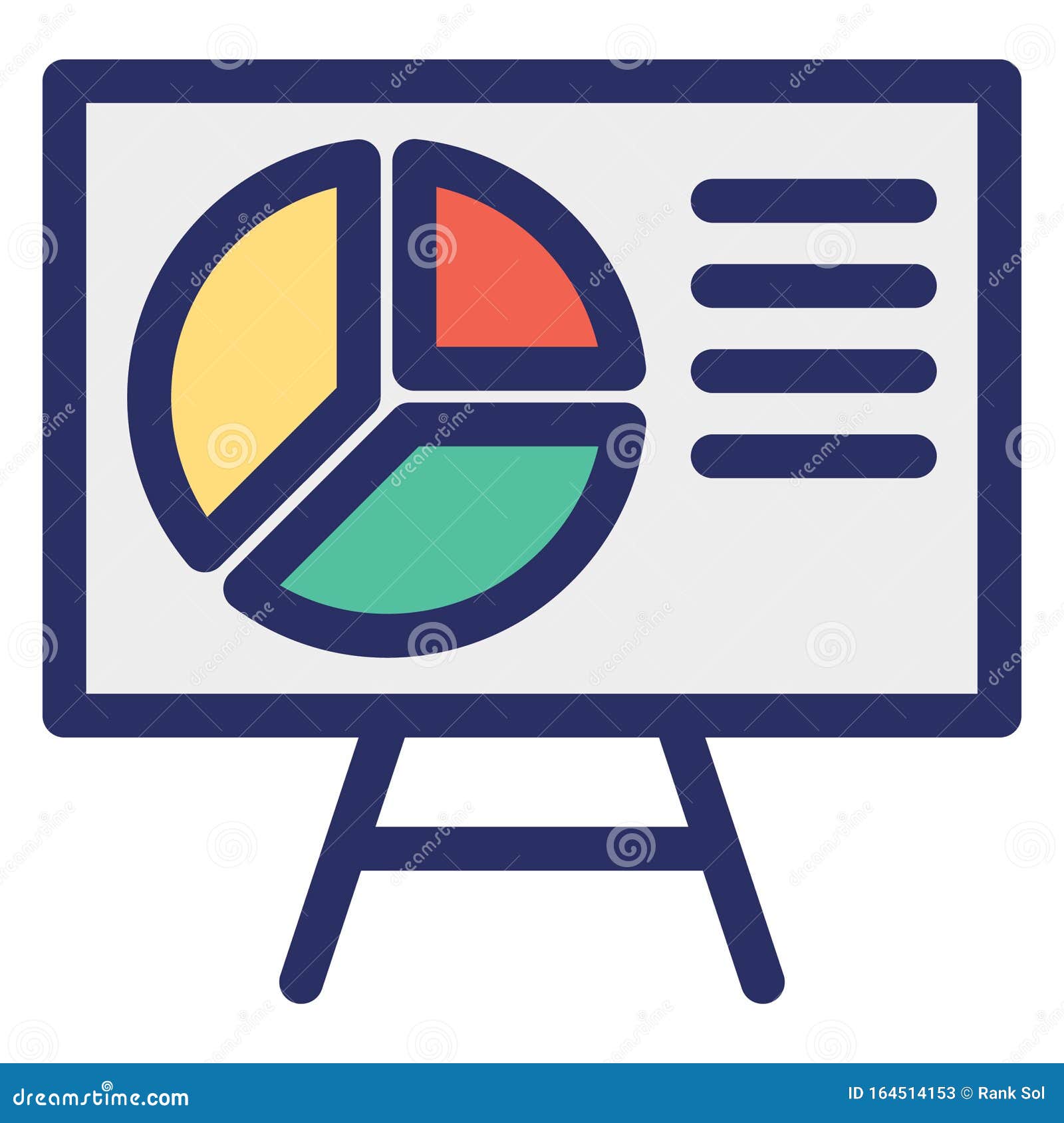 Graph Presentation Isolated Vector Icon Which Can Easily Modify or Edit ...