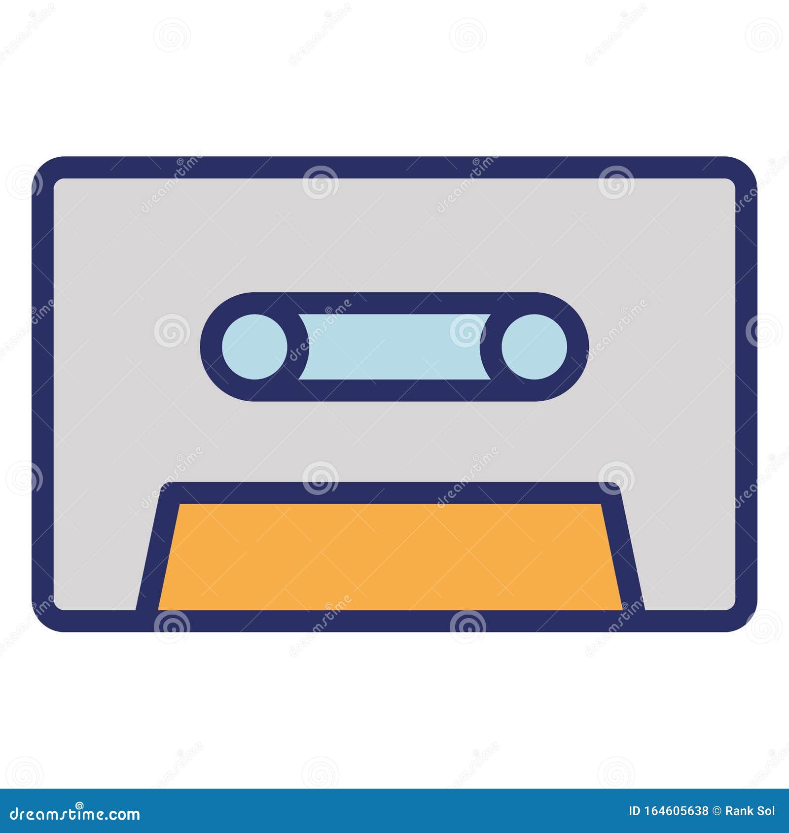 Audio Cassette Isolated Vector Icon Fully Editable Stock Vector ...