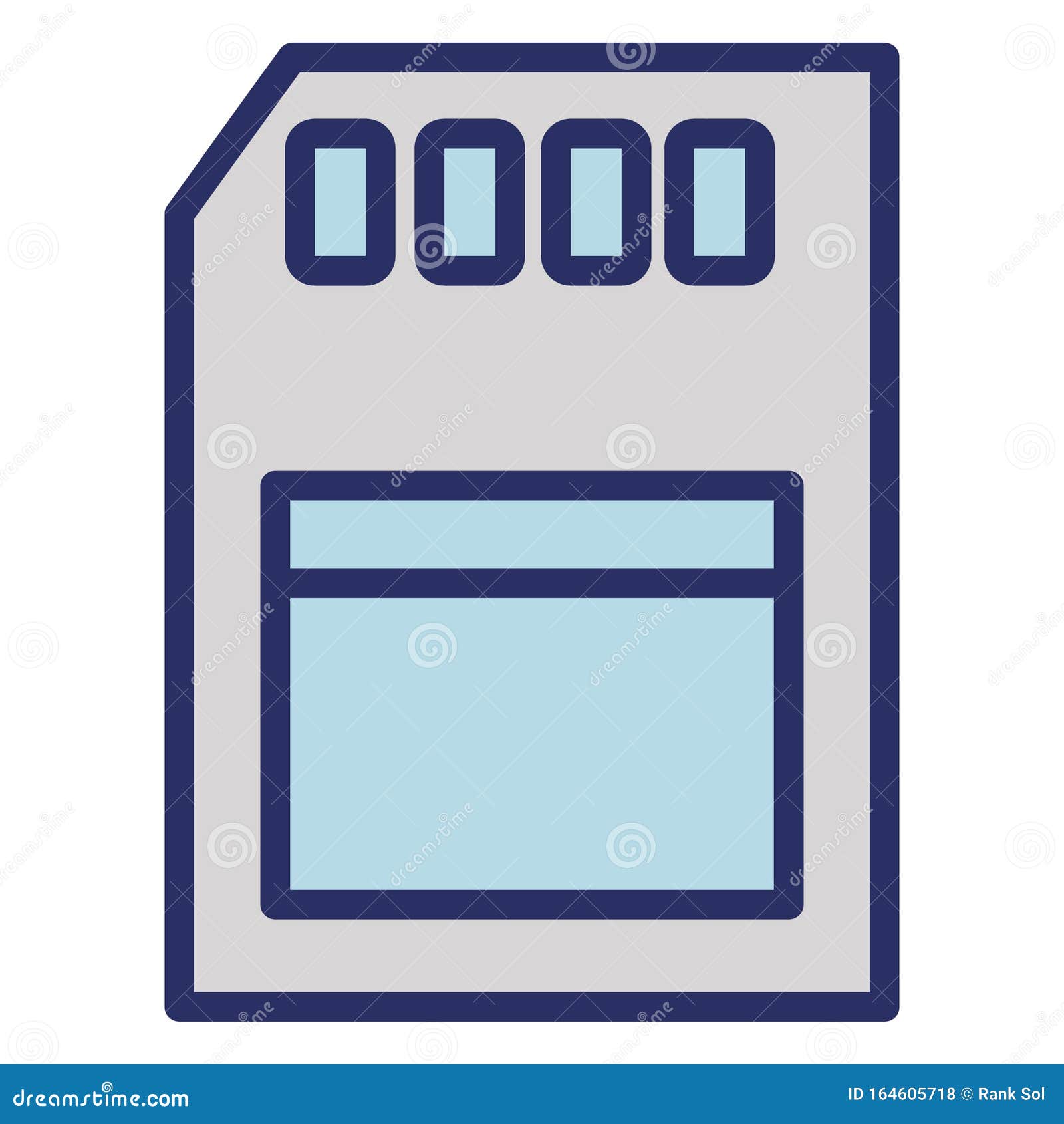 Cell Phone Memory Isolated Vector Icon Fully Editable Stock Vector ...