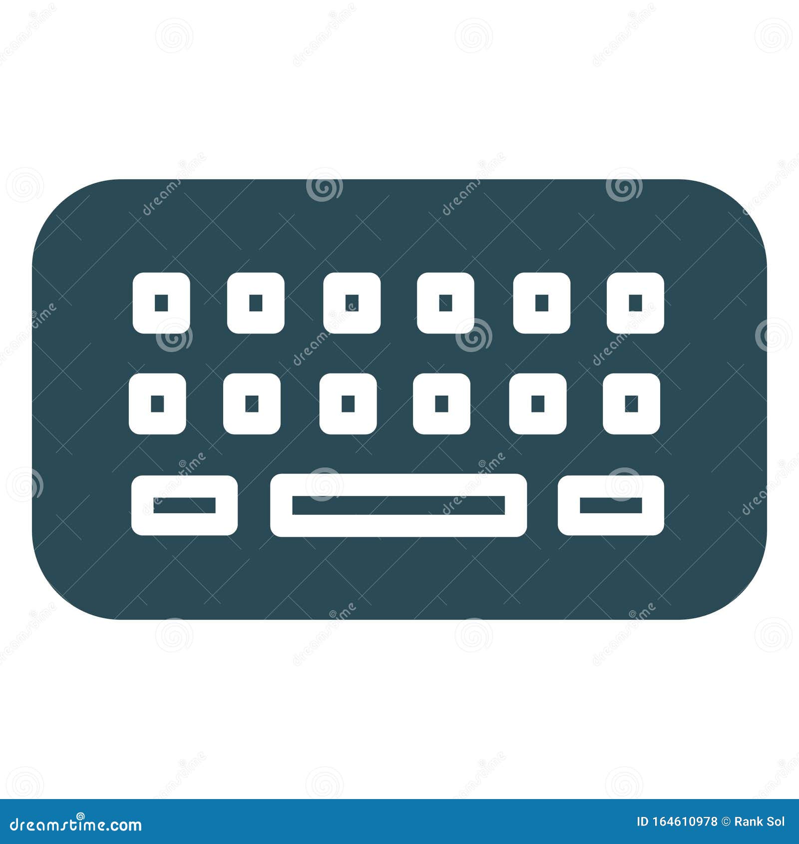 Computer Keyboard Isolated Vector Icon Fully Editable Stock ...